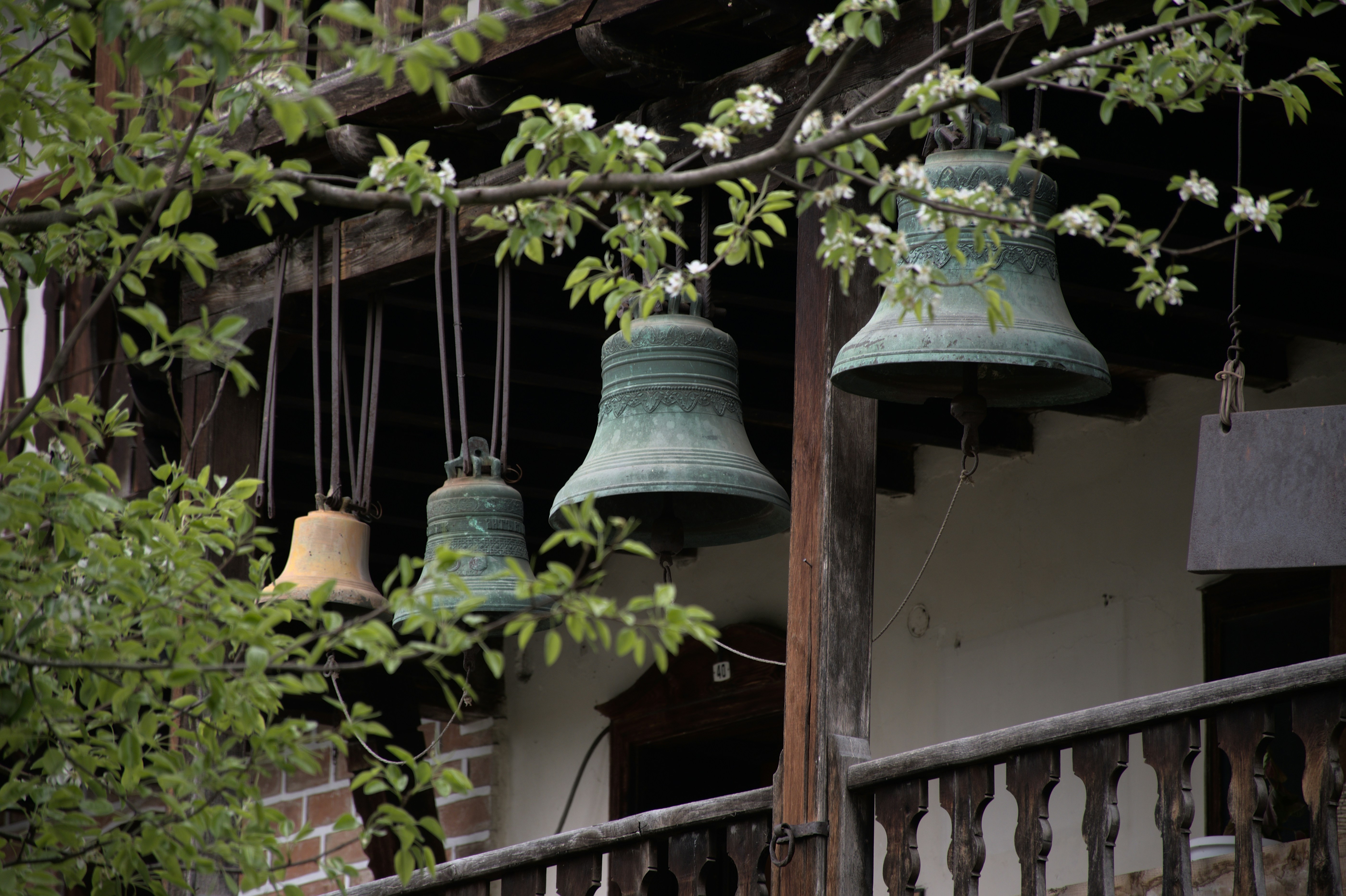 Array of bells in monastery
