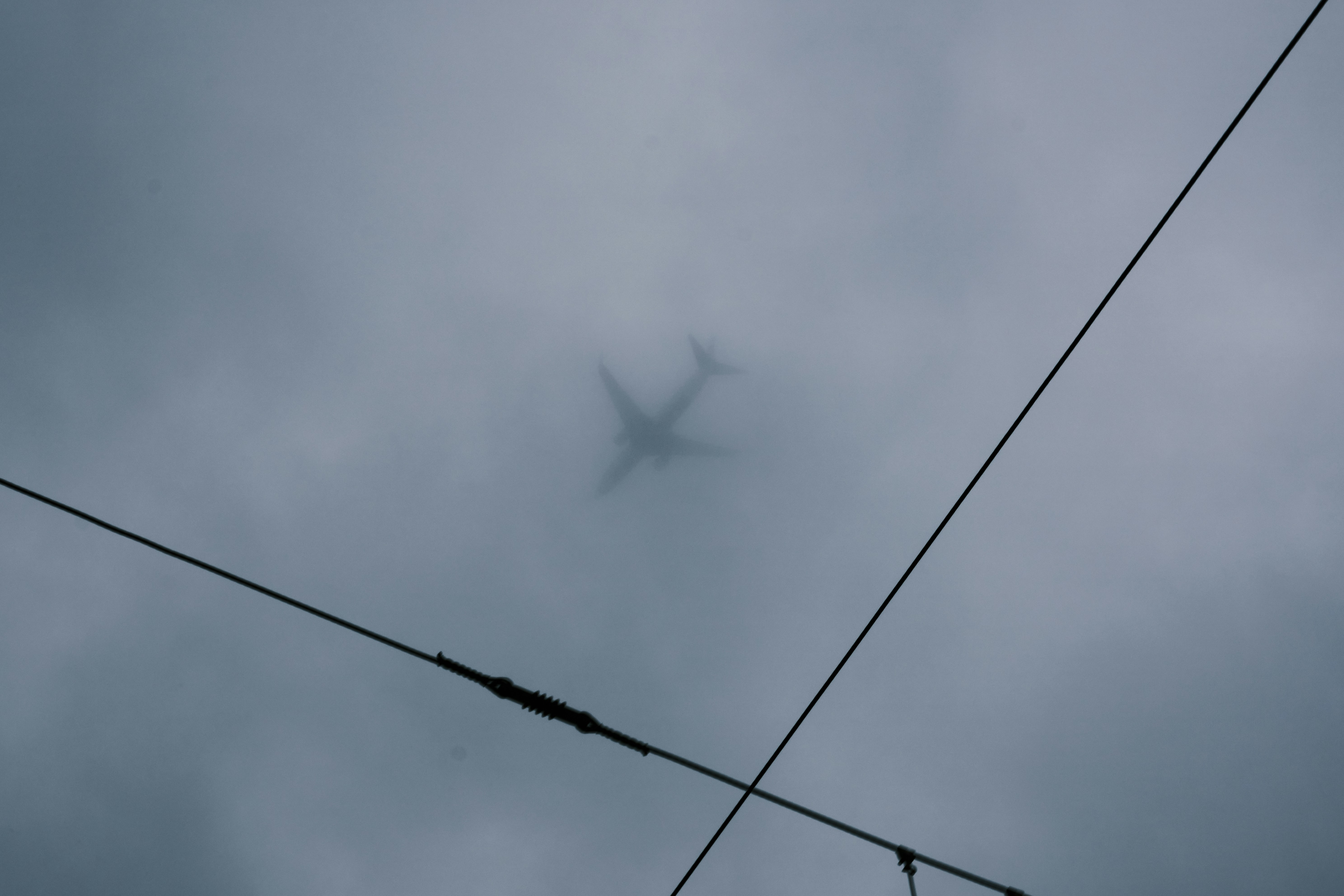 a jet flies through the air