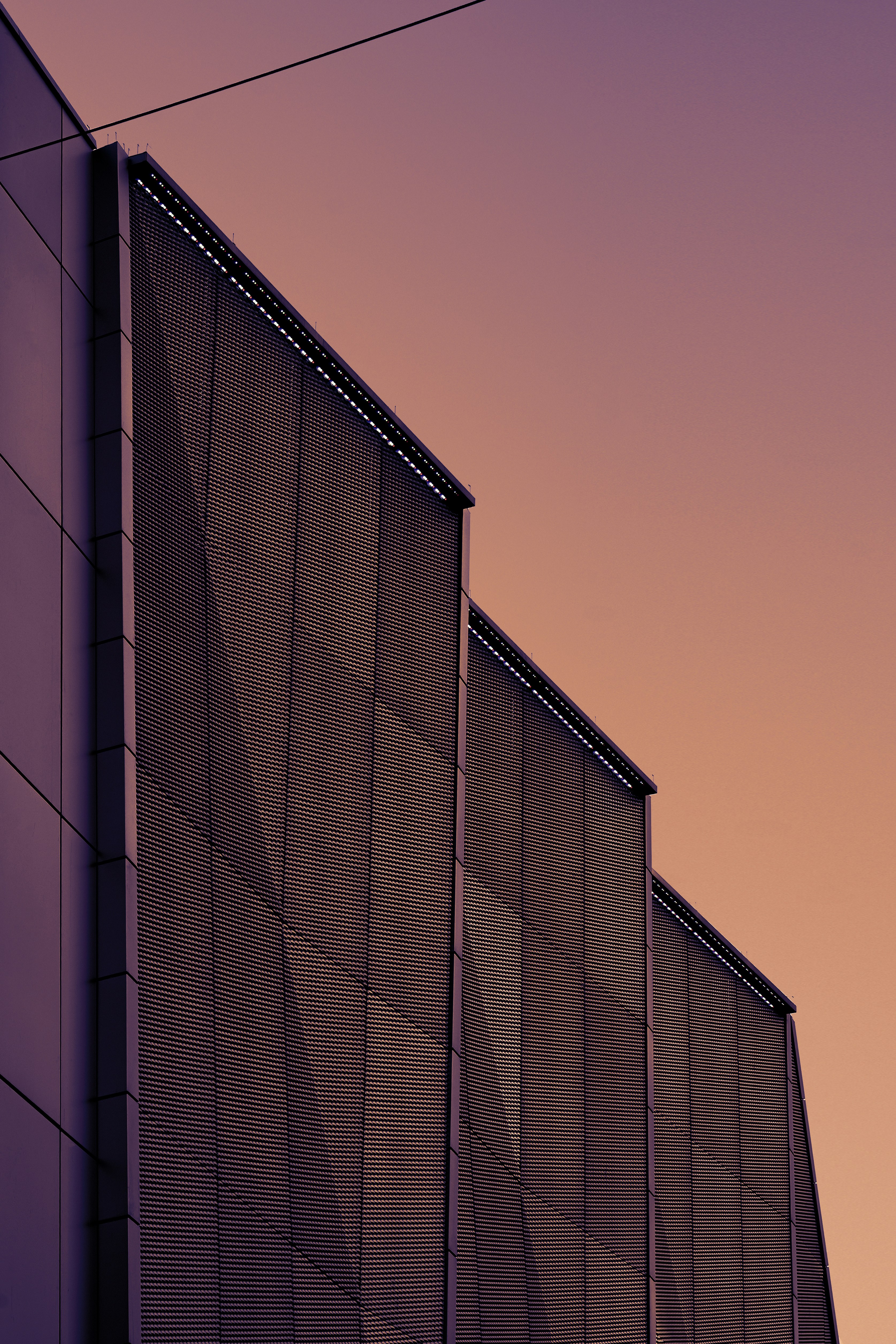 Architecture- minimal sunset No.3 | a row of tall buildings