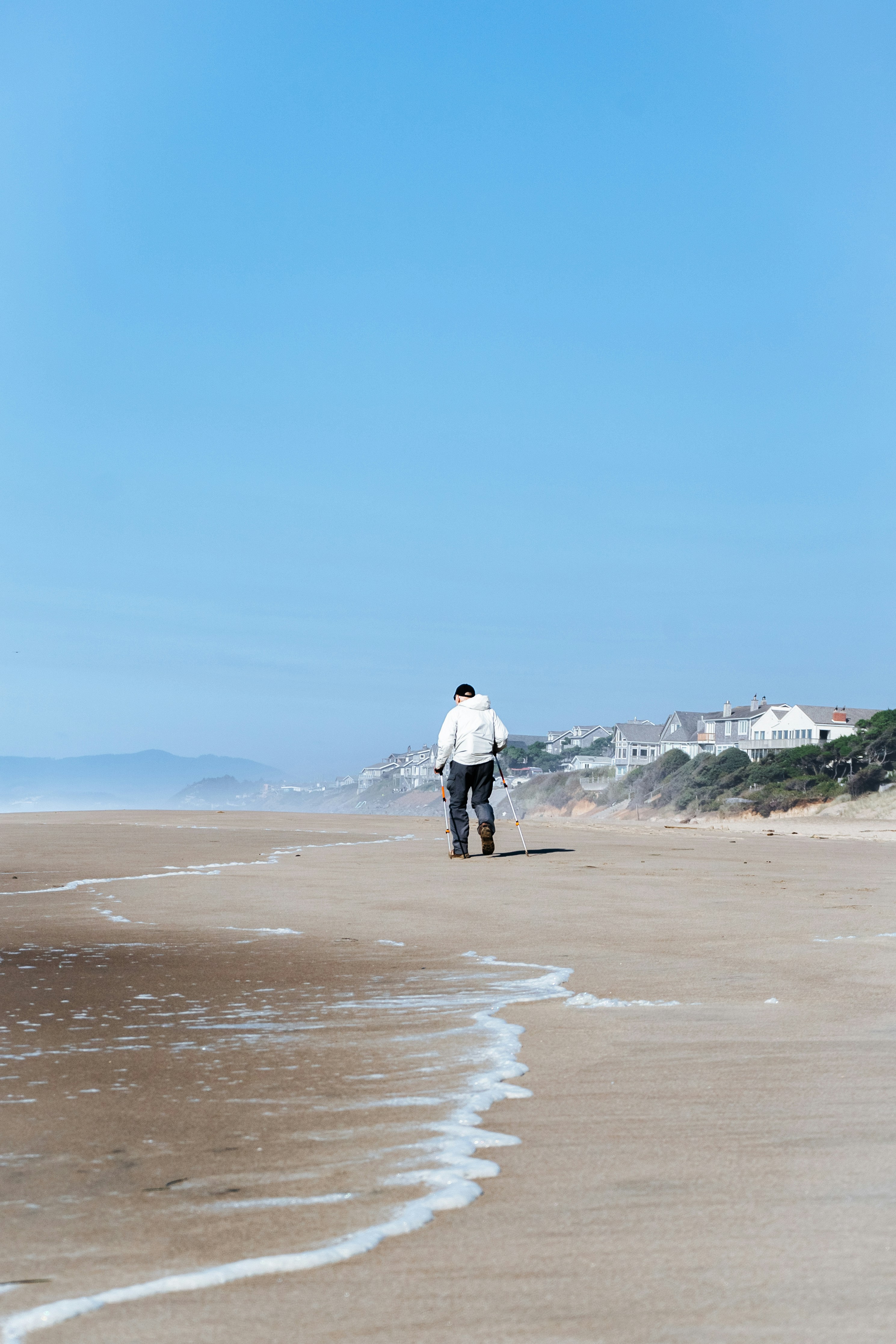A Solitary Journey Along the Shoreline