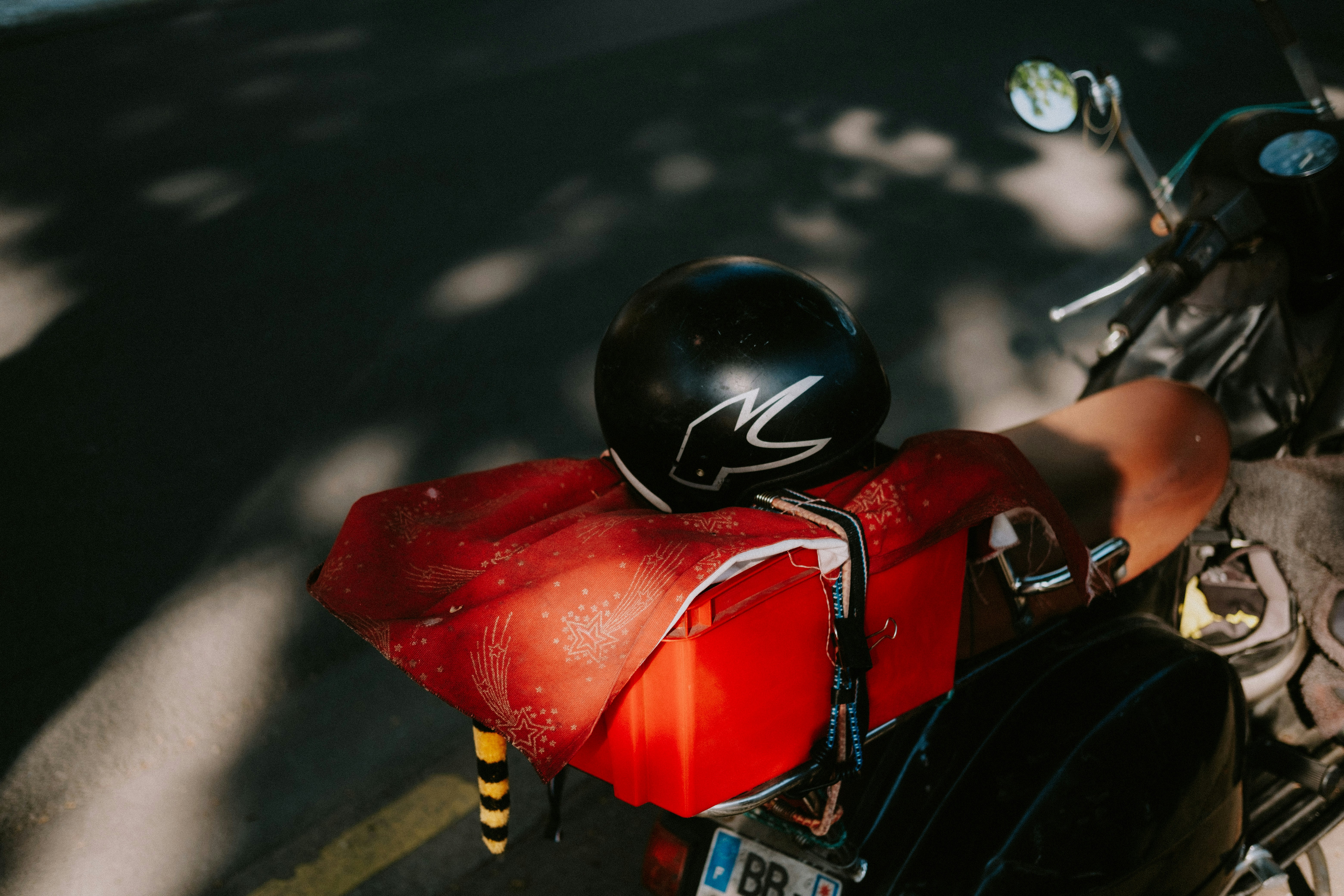 A person wearing a helmet and riding a motorcycle photo – Free Paris ...