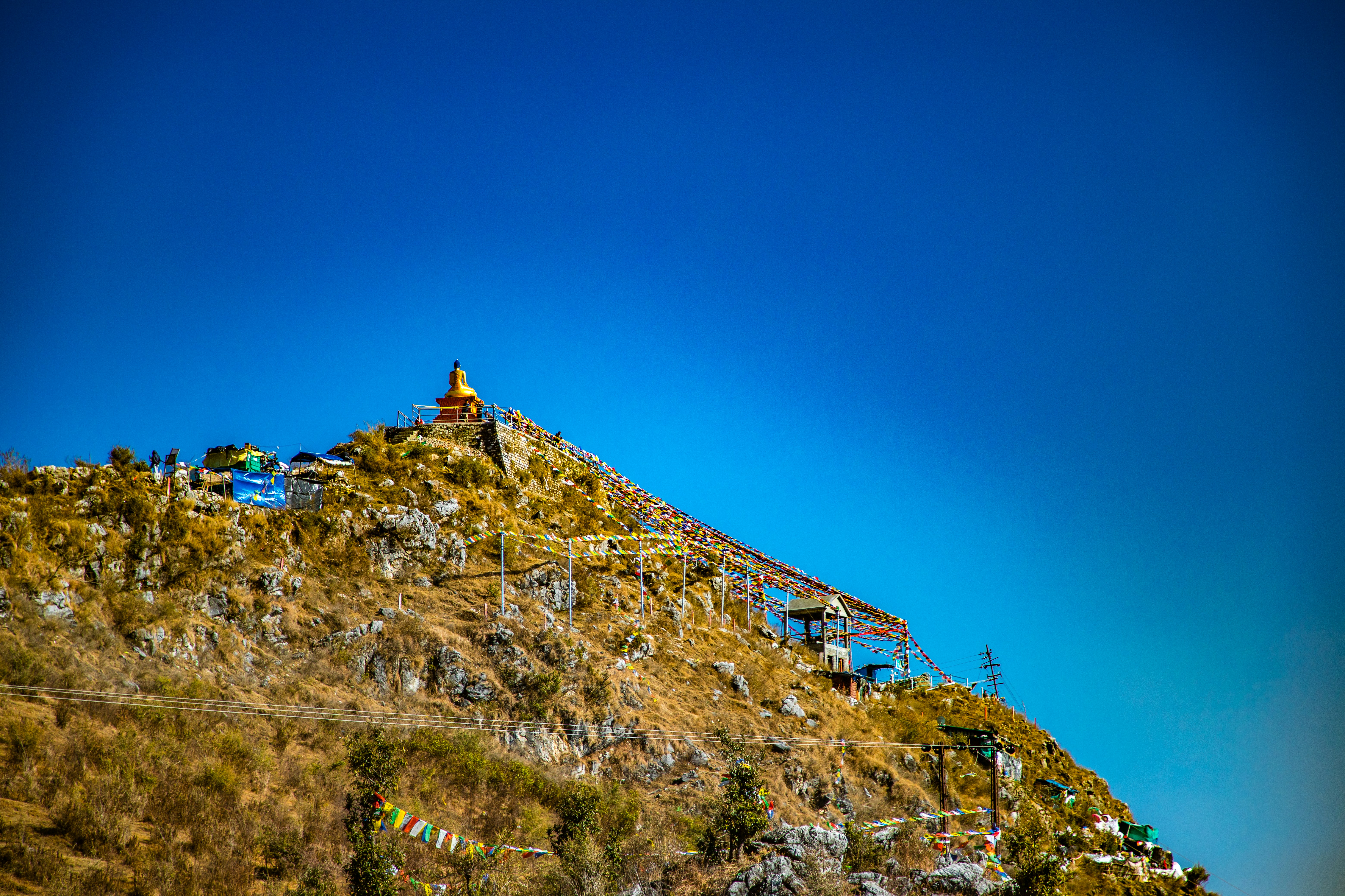 Summit Sanctuary Against the Azure Sky