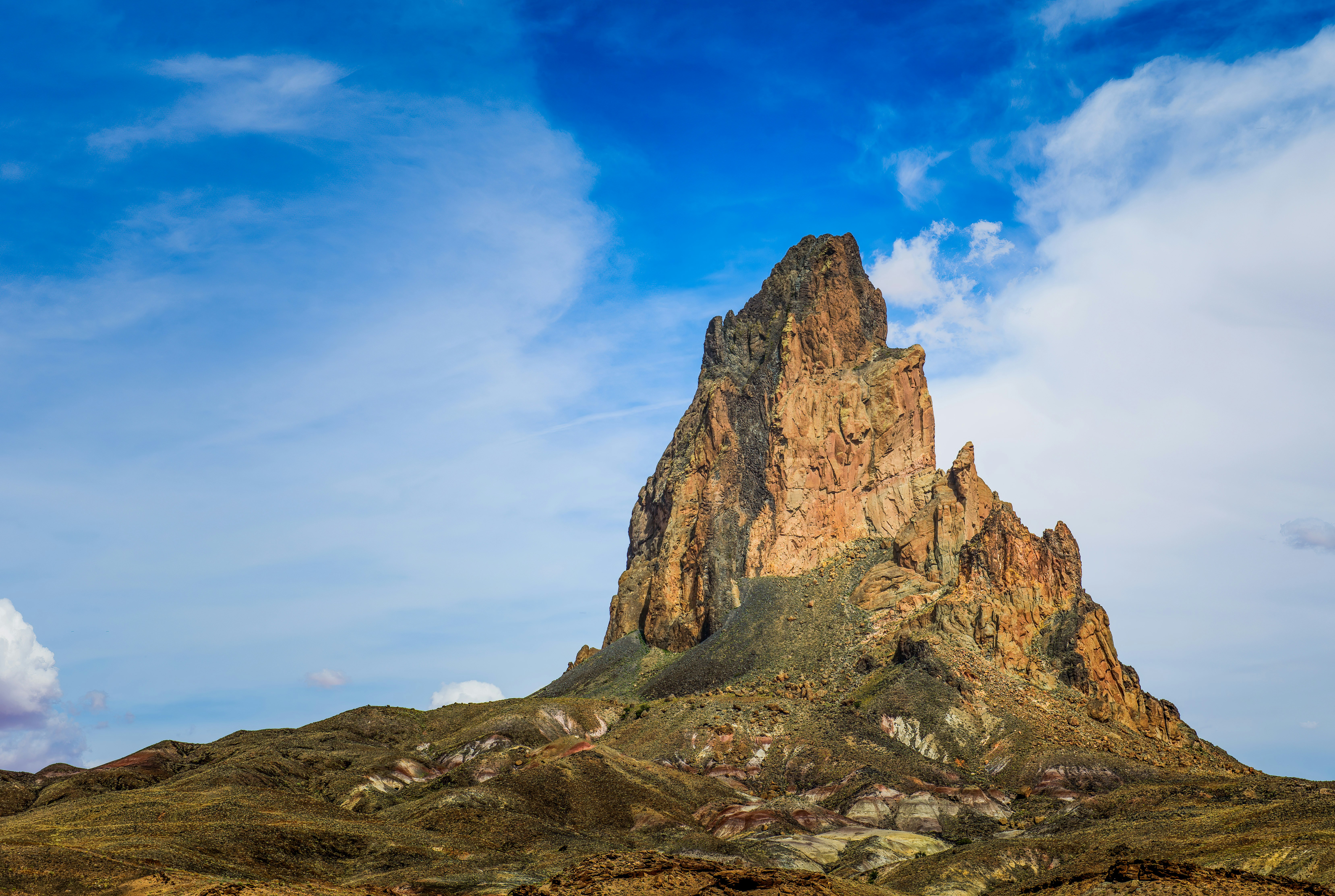 Summit Needle: A Lone Rock Spire Rising from Parched Terrain