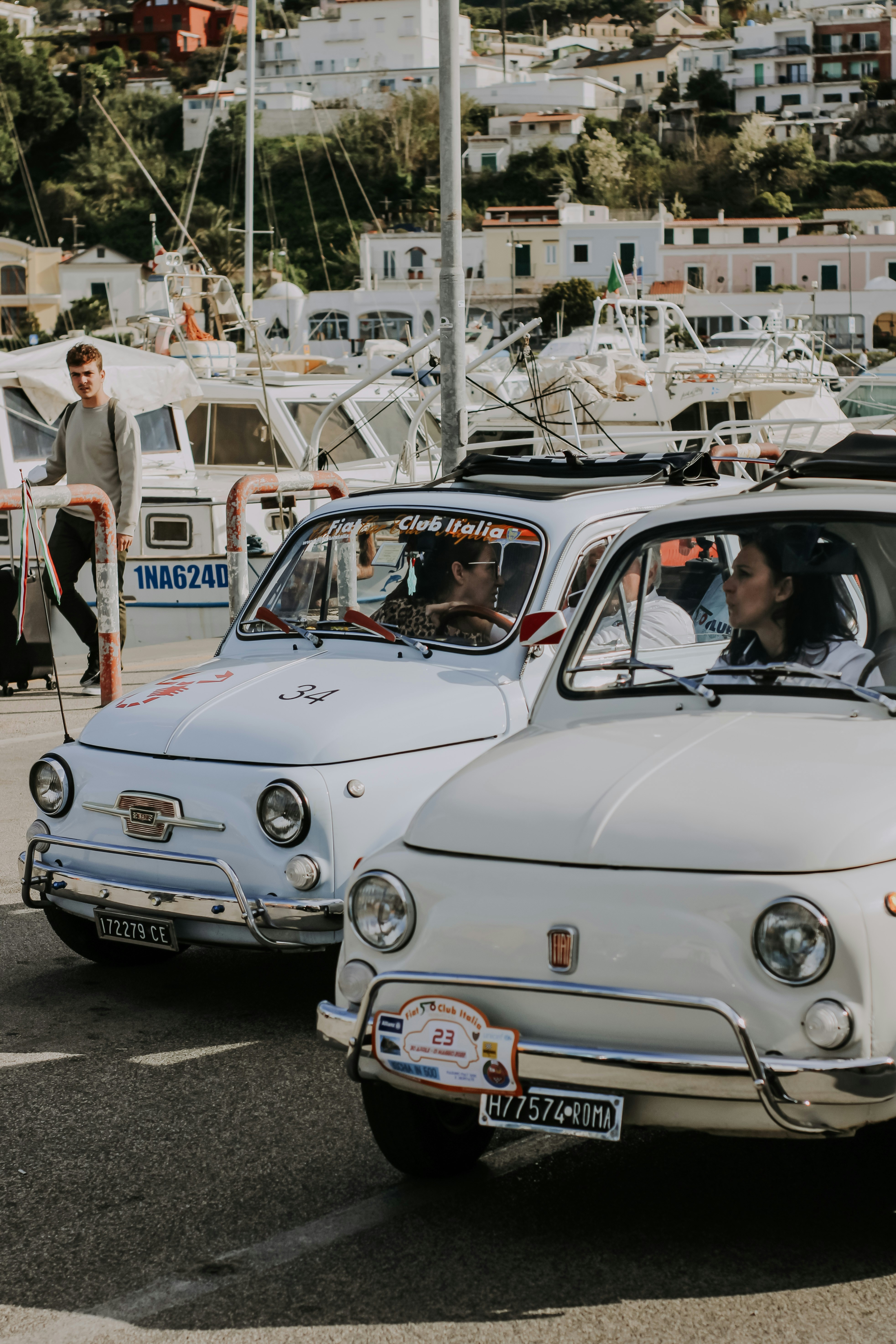 Vintage Fiat Duet by the Marina