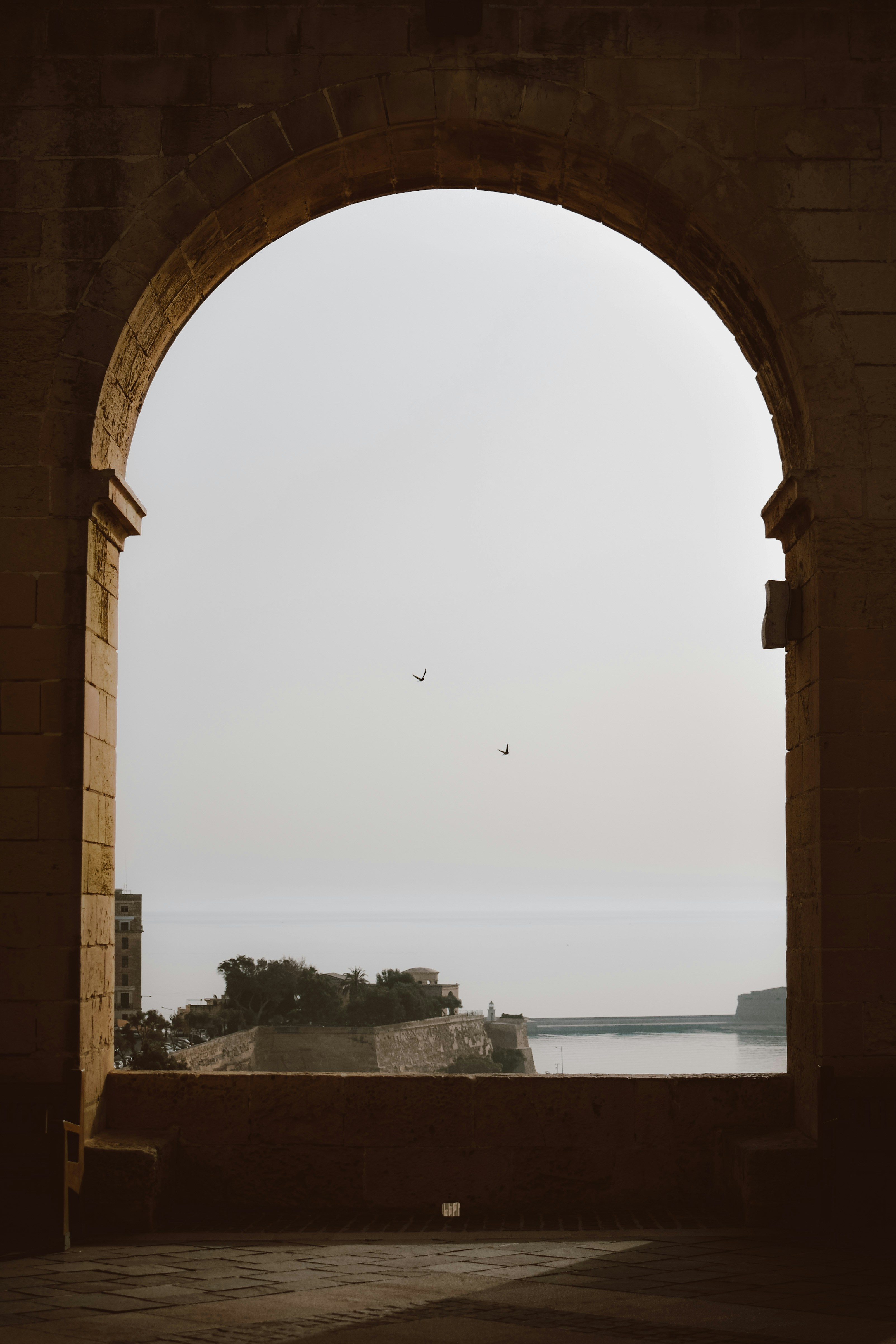 a view of a city through a window