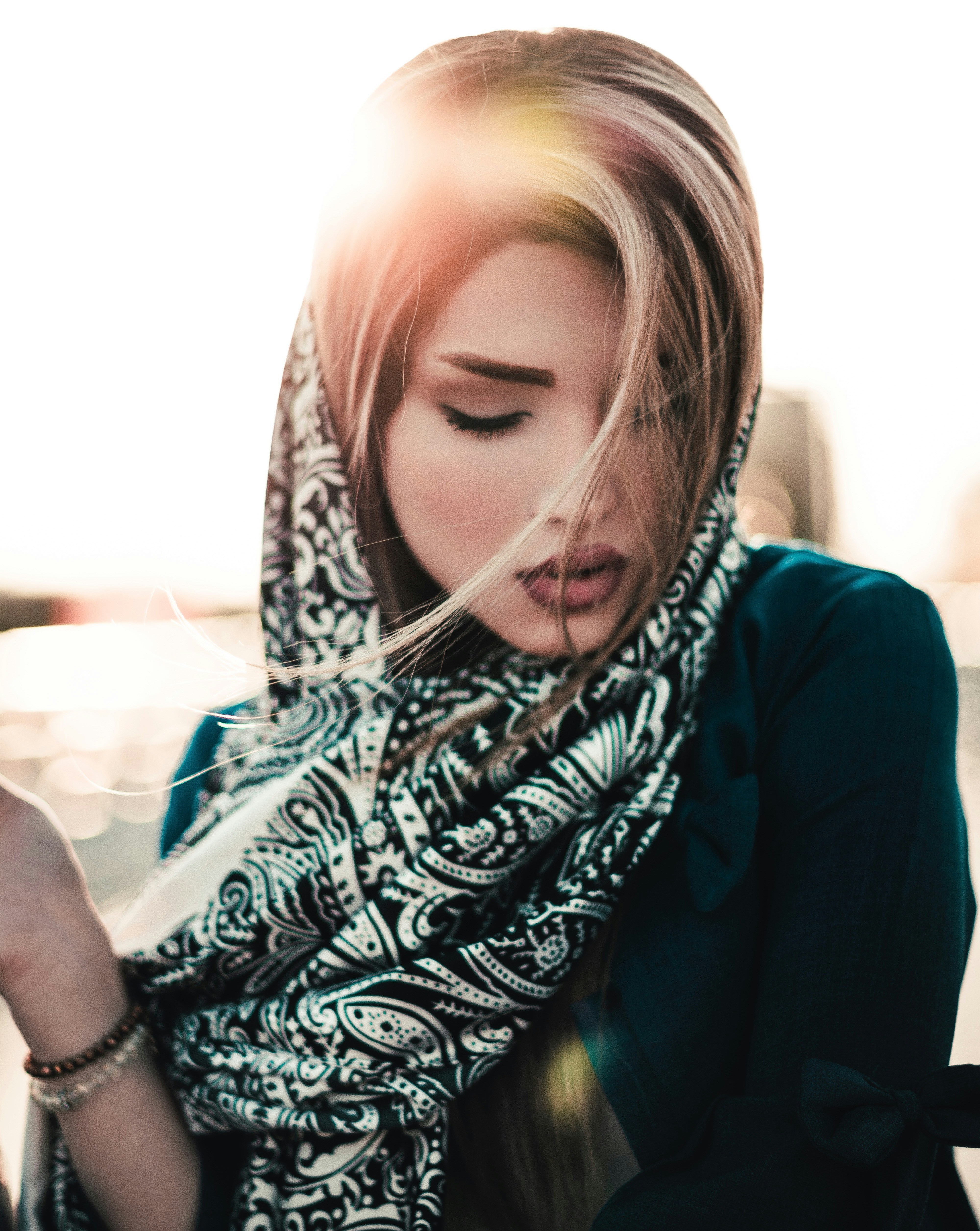 A woman with her eyes closed photo – Free Portrait Image on Unsplash