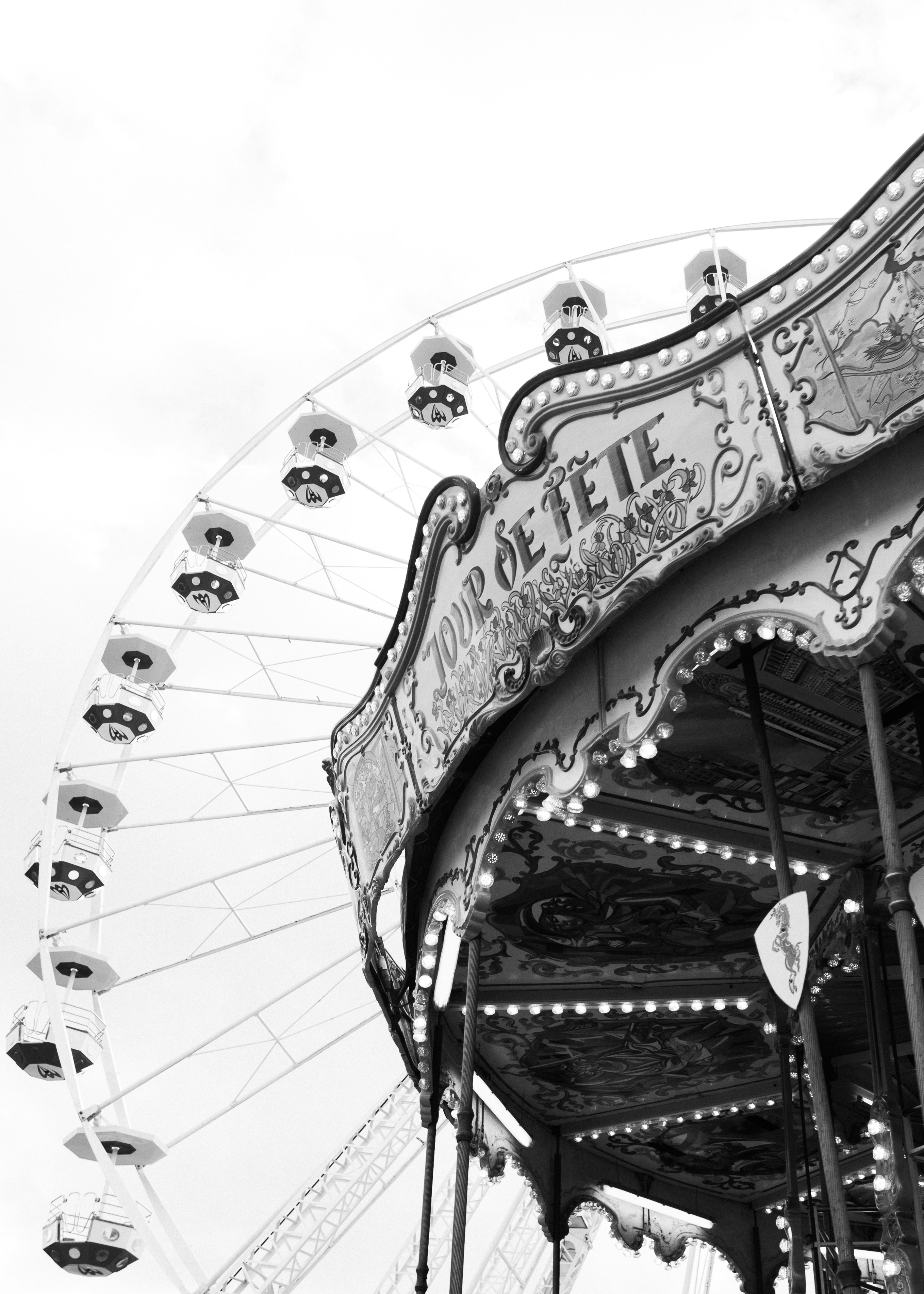 Amusement Park Tumblr Black And White
