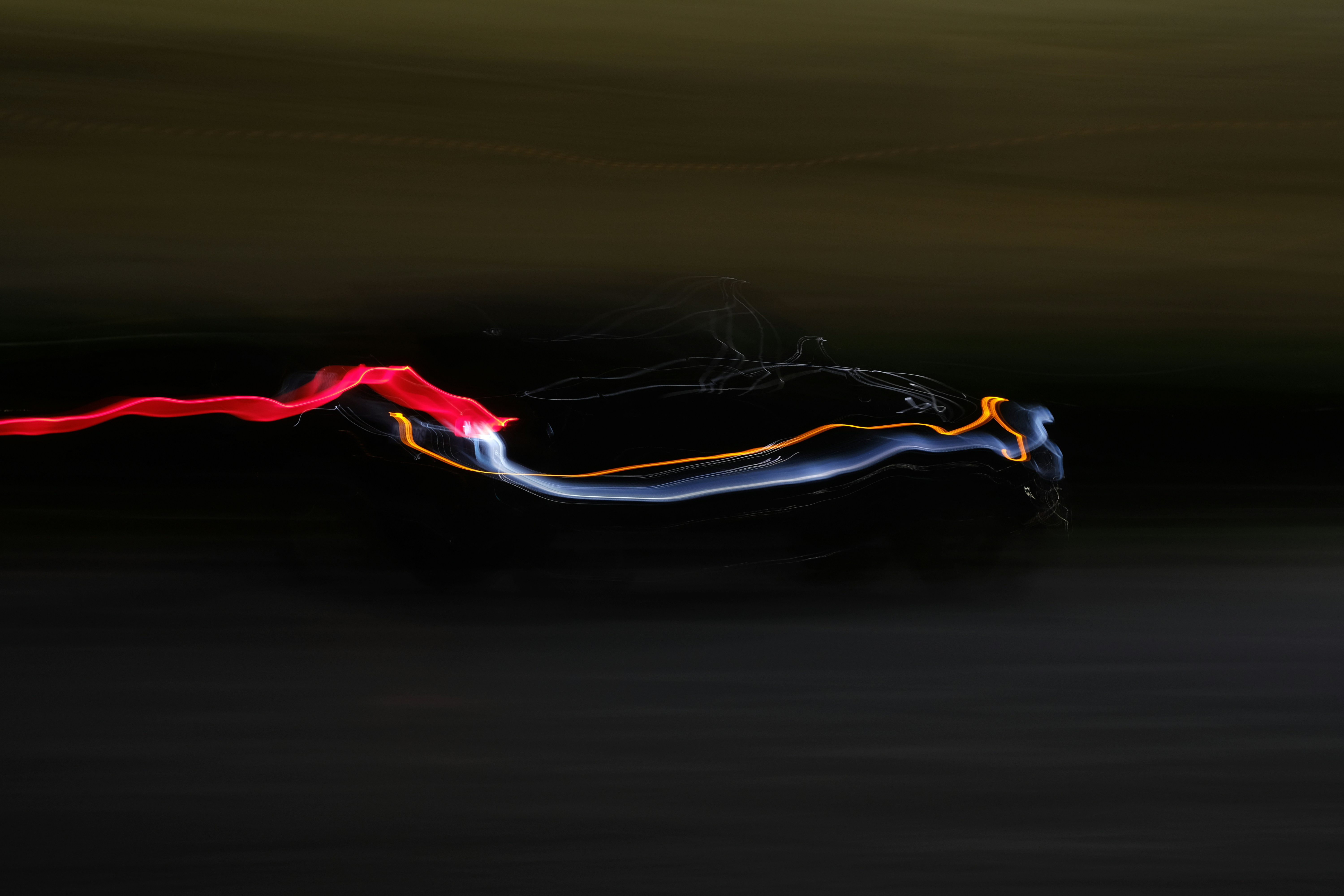 Neon Arc: Light Painter in a Silent Night Ride