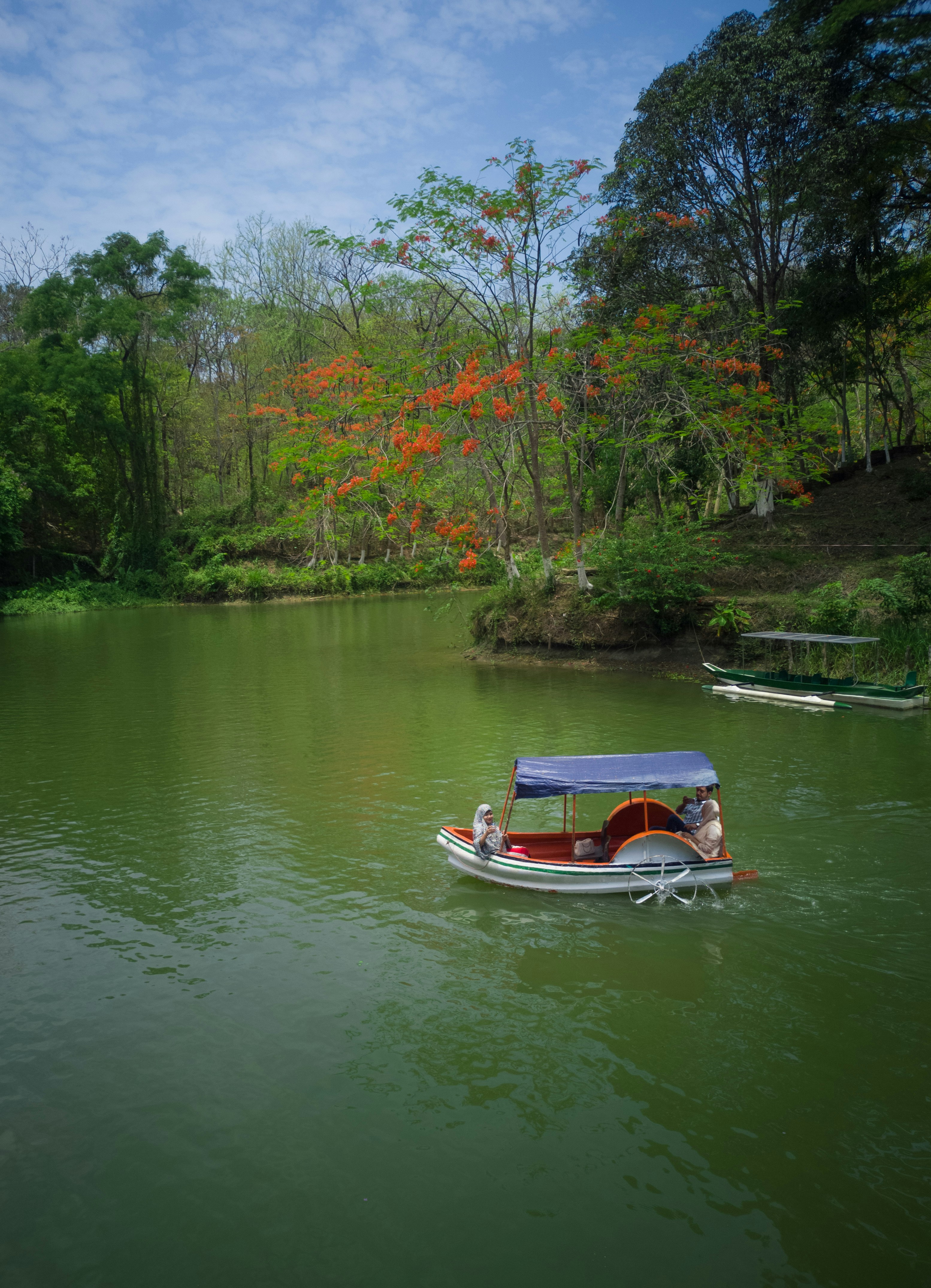 a boat on the water