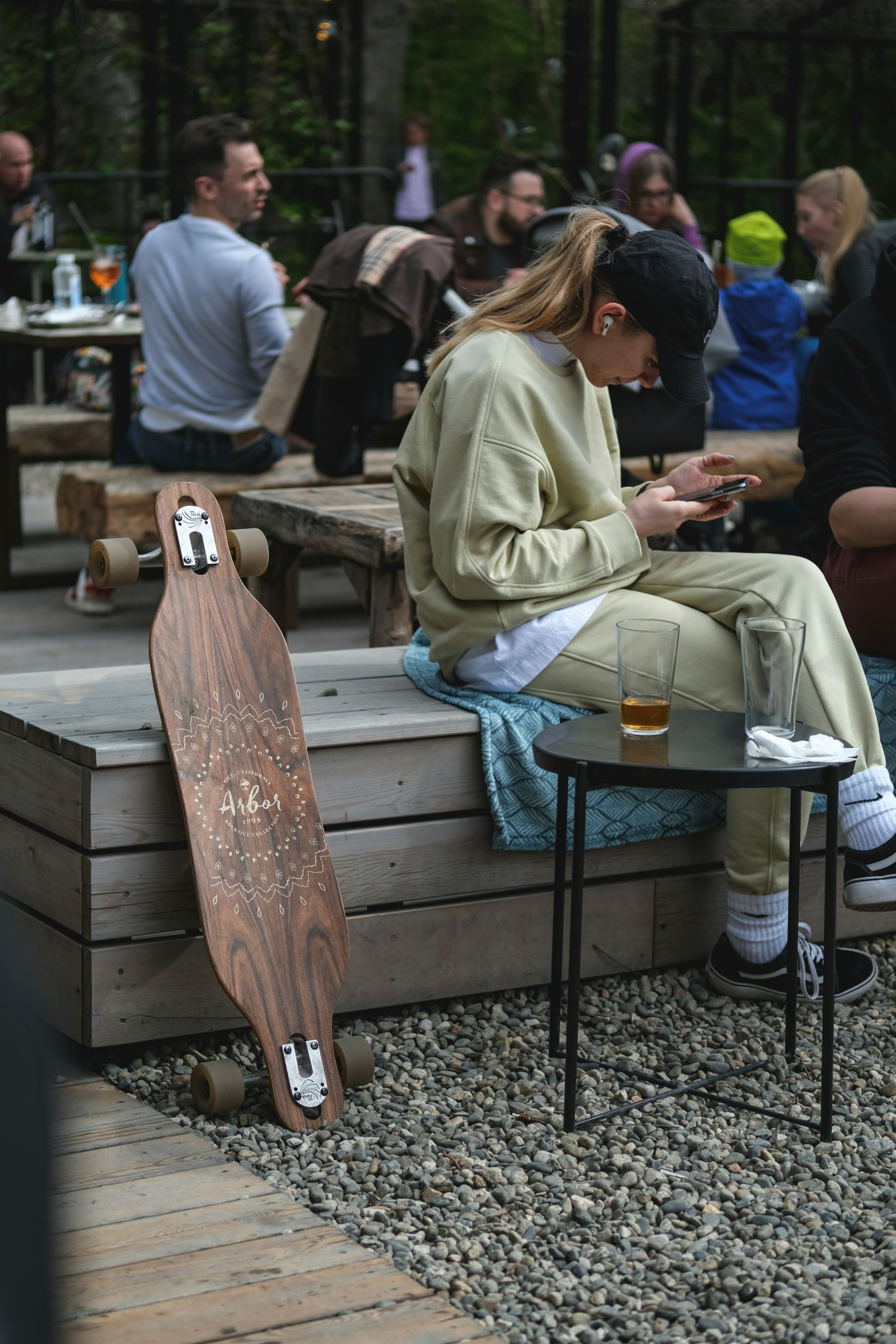 a person sitting at a table