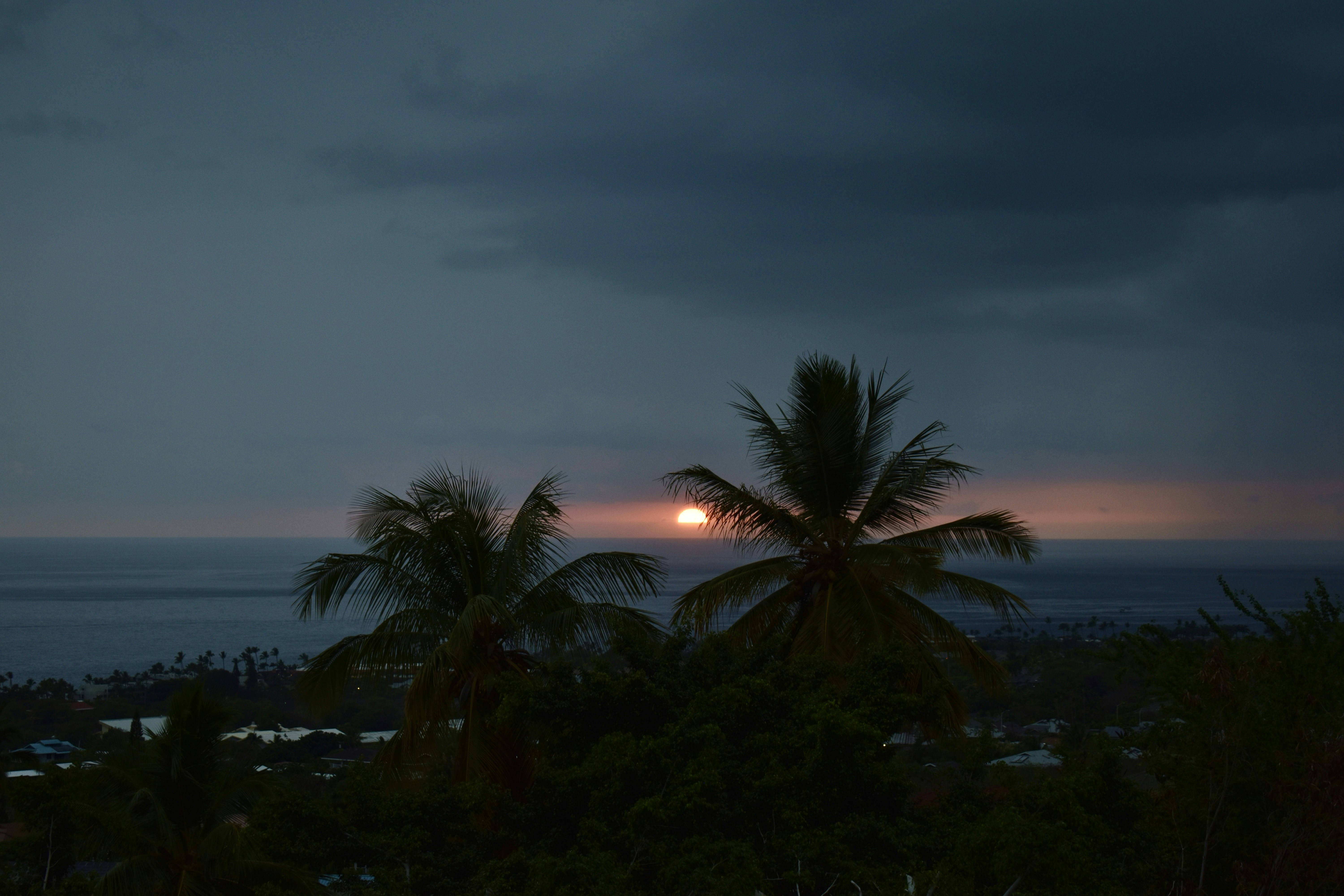 Sunset off of Hawaii 