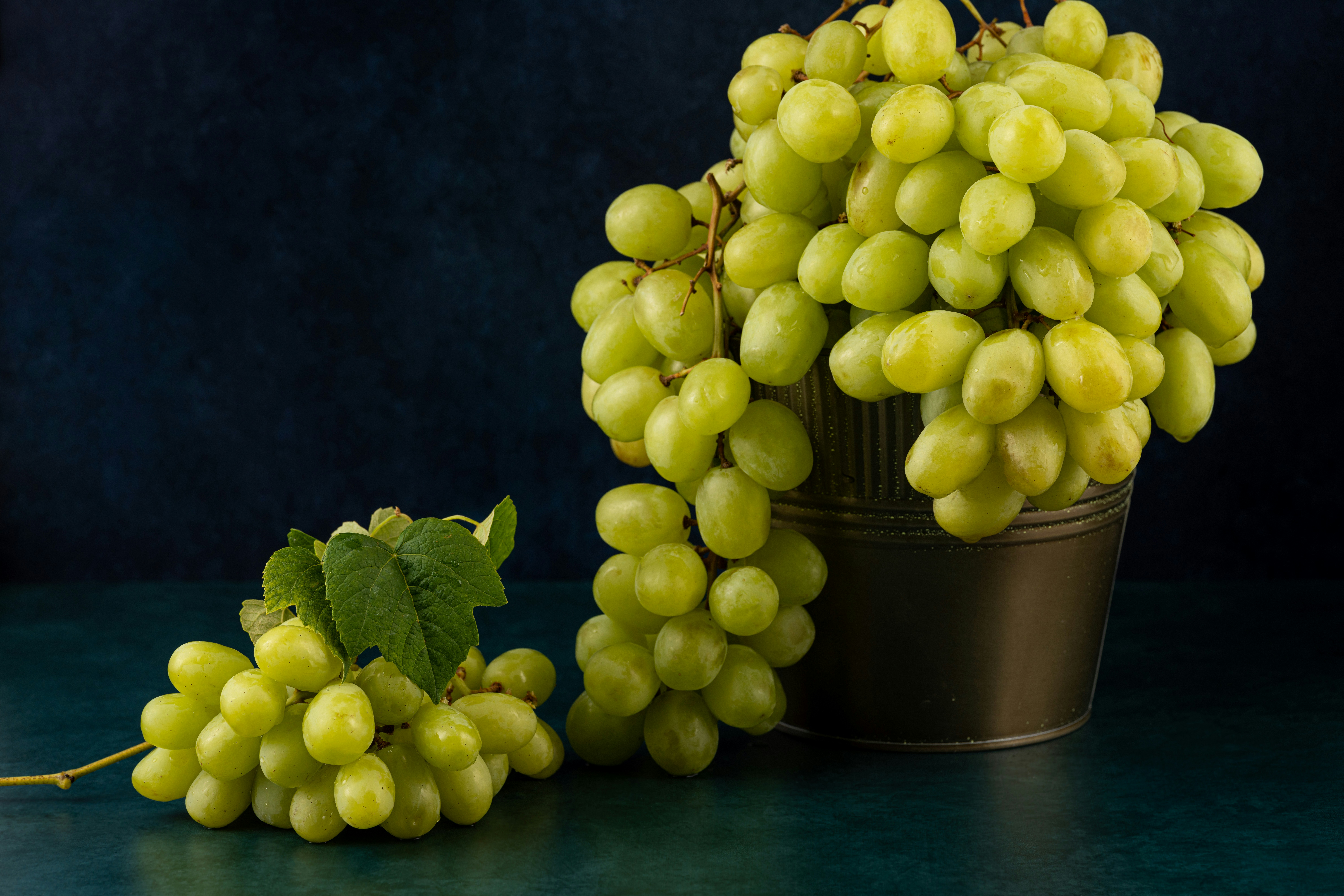 a basket of grapes