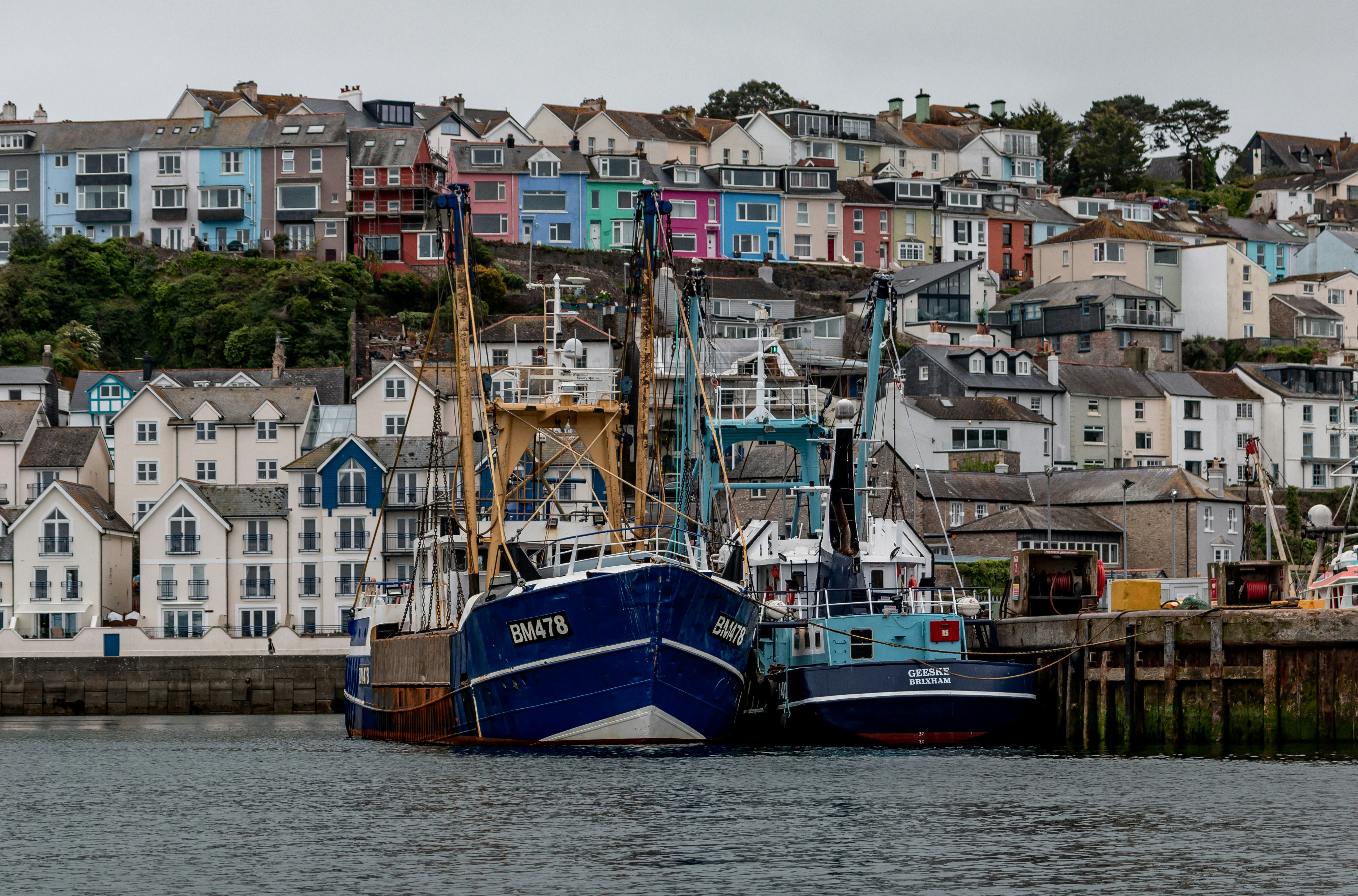Boats docked at a pier photo – Free Brixham harbour Image on Unsplash