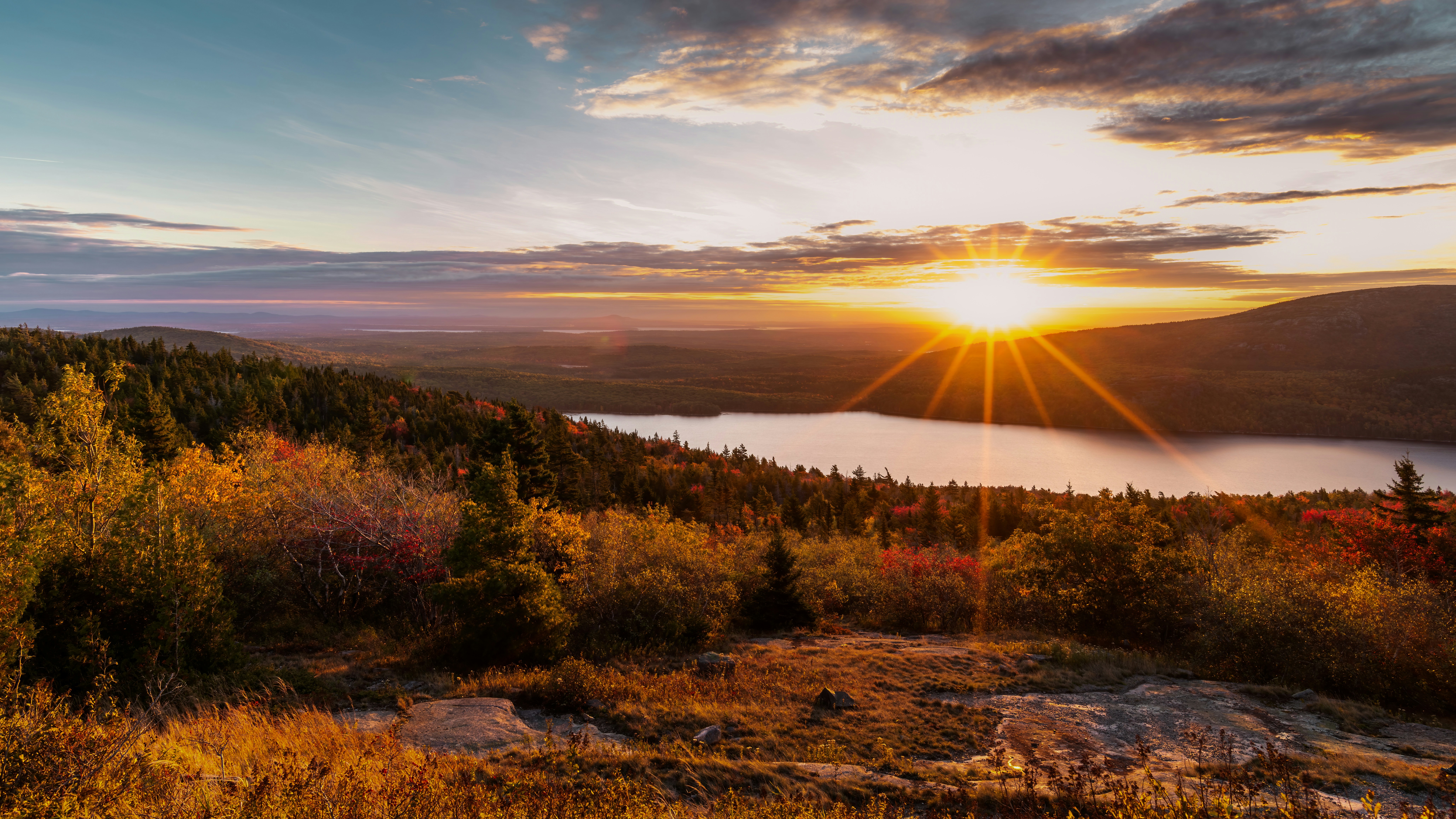 A sunset over a forest photo – Free Nature Image on Unsplash
