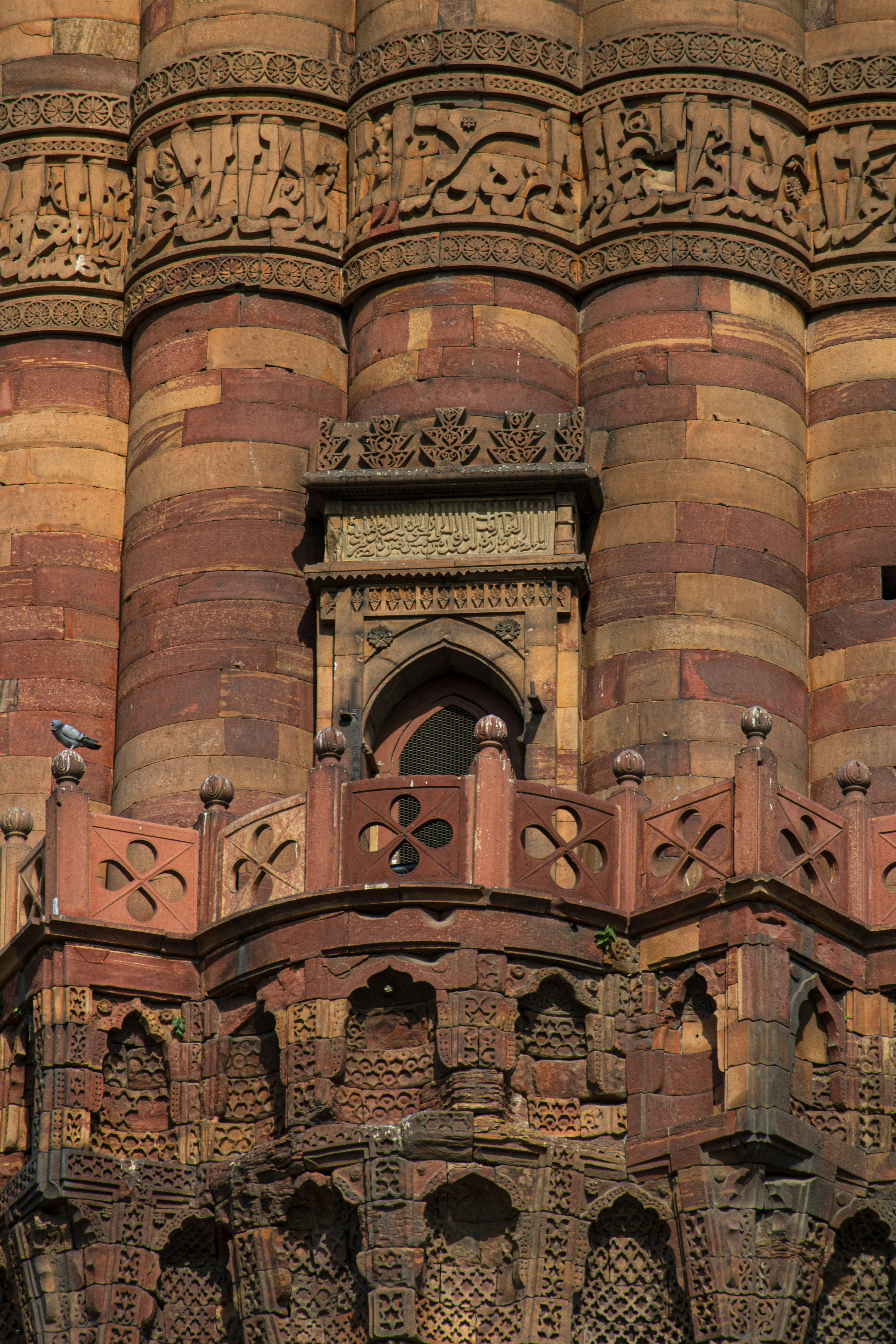 Red Sandstone Carvings: A Balustrade of Time on an Indian Fortress