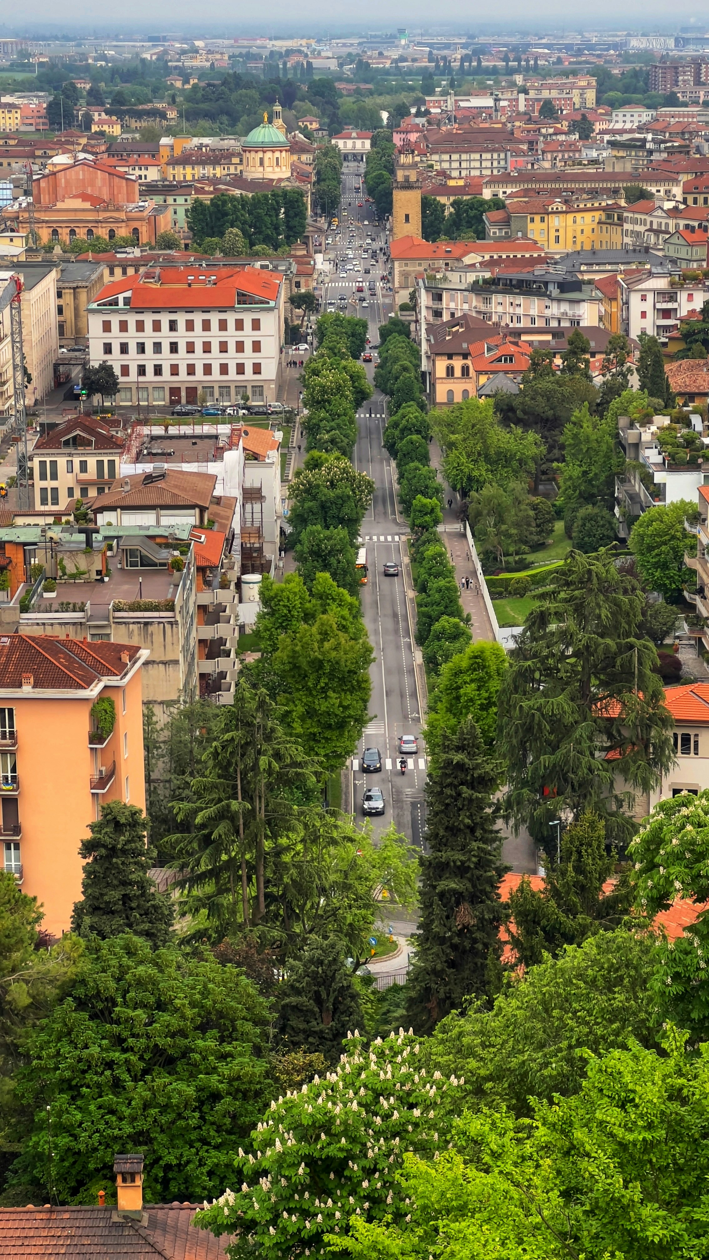 A view of a city from a high point of view photo – Free Bergamo Image ...