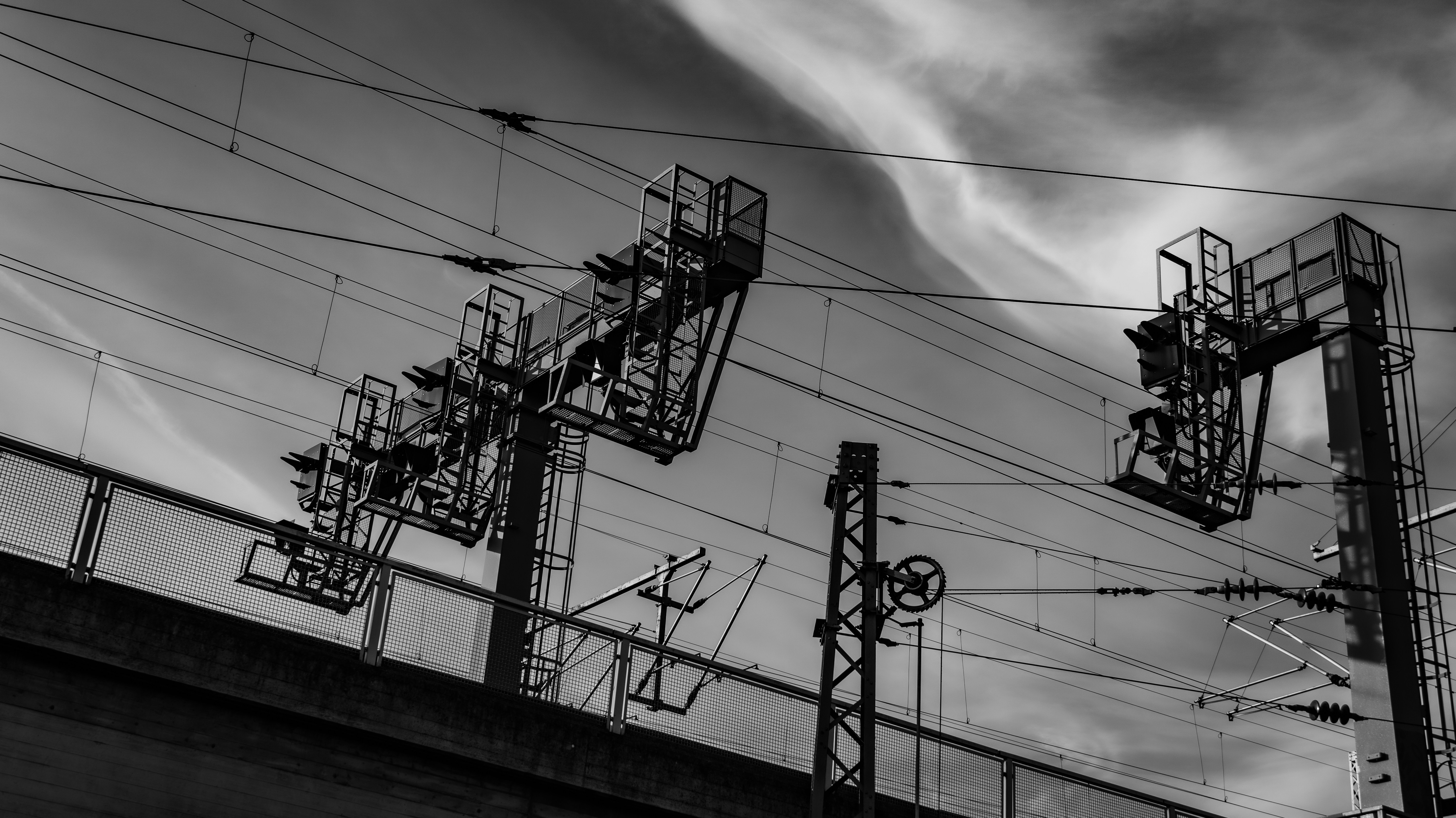 A black and white photo of power lines photo – Free Grey Image on Unsplash