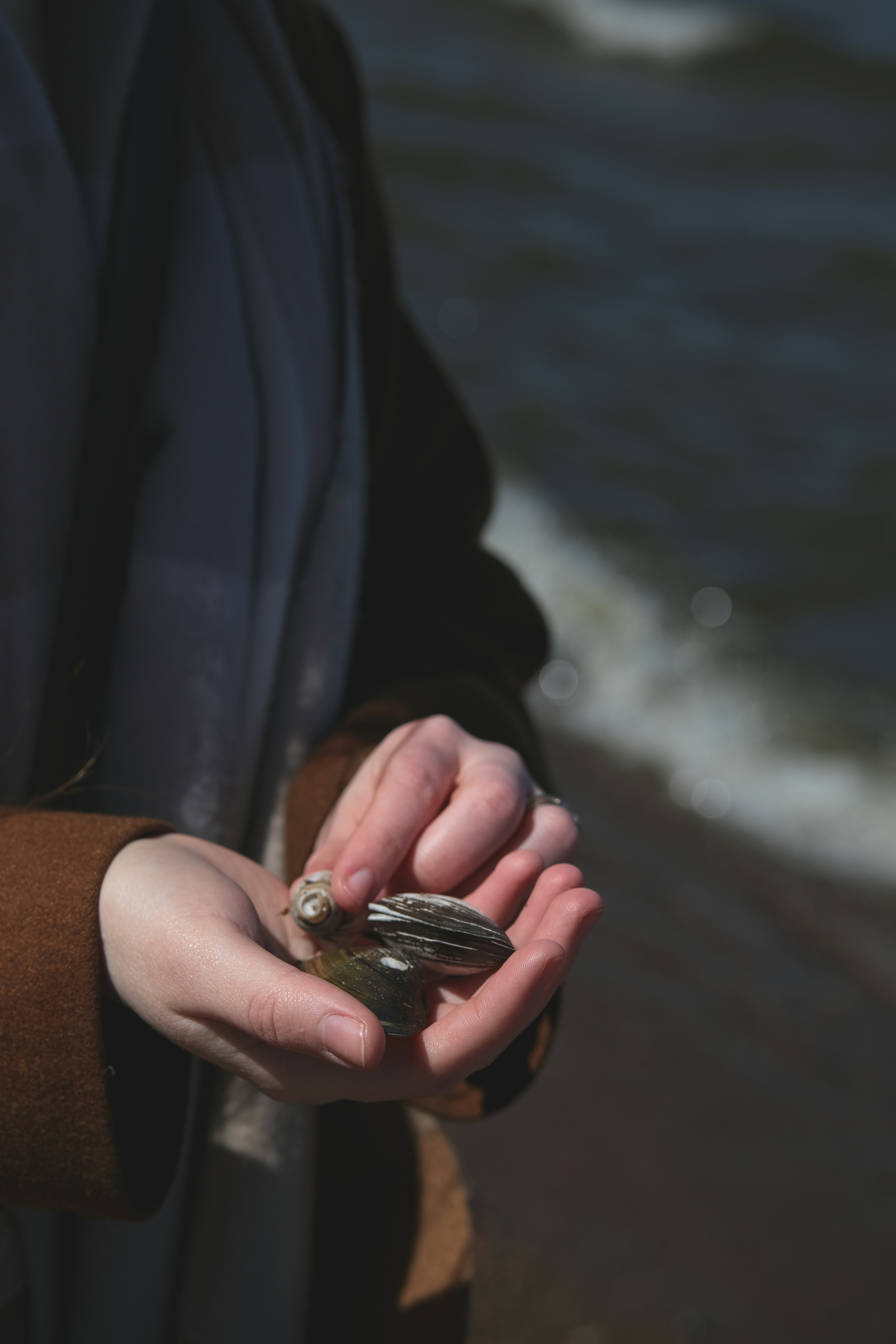 a person holding a handful of coins in their hands