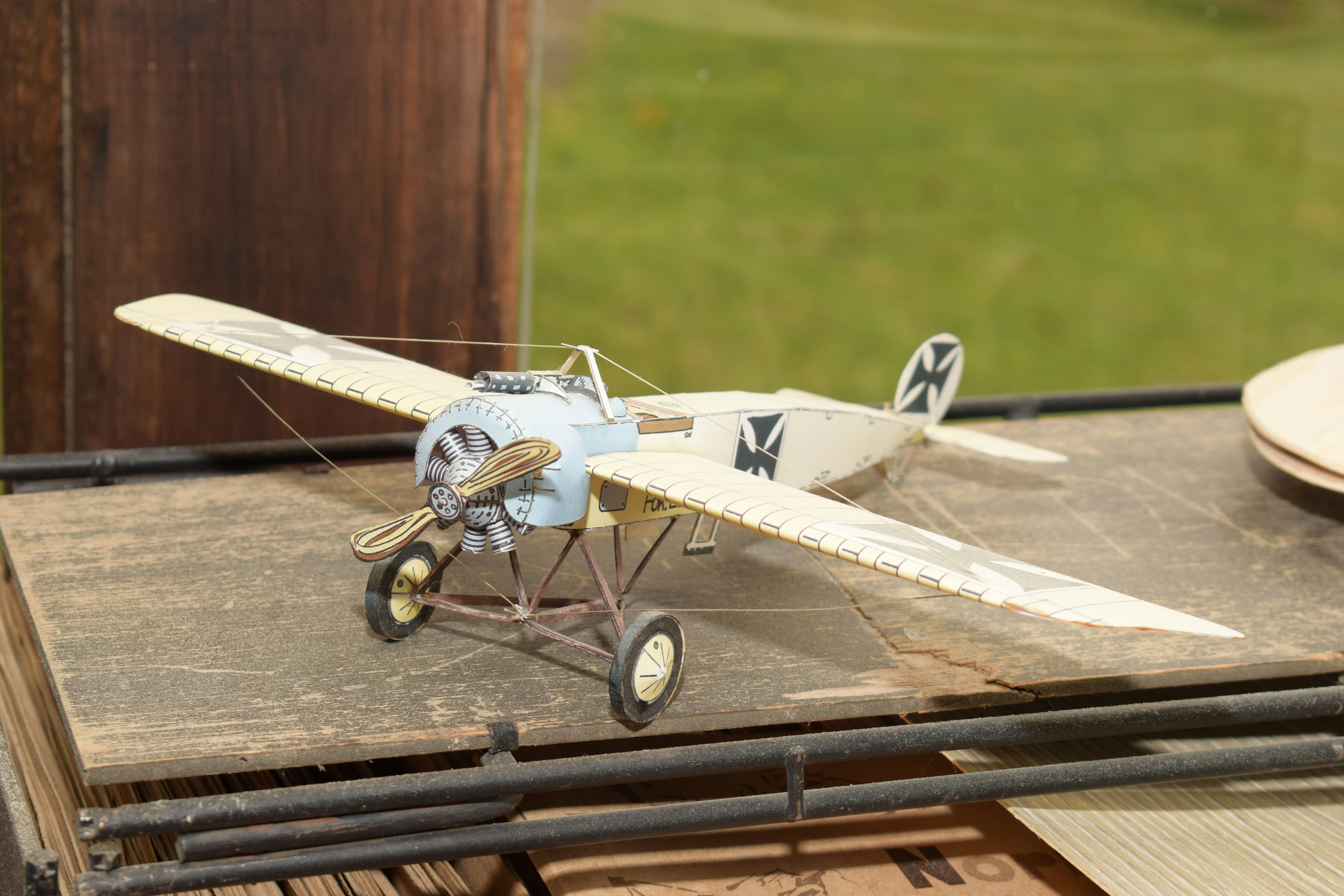 Dawn on the Model Runway: A Vintage Biplane