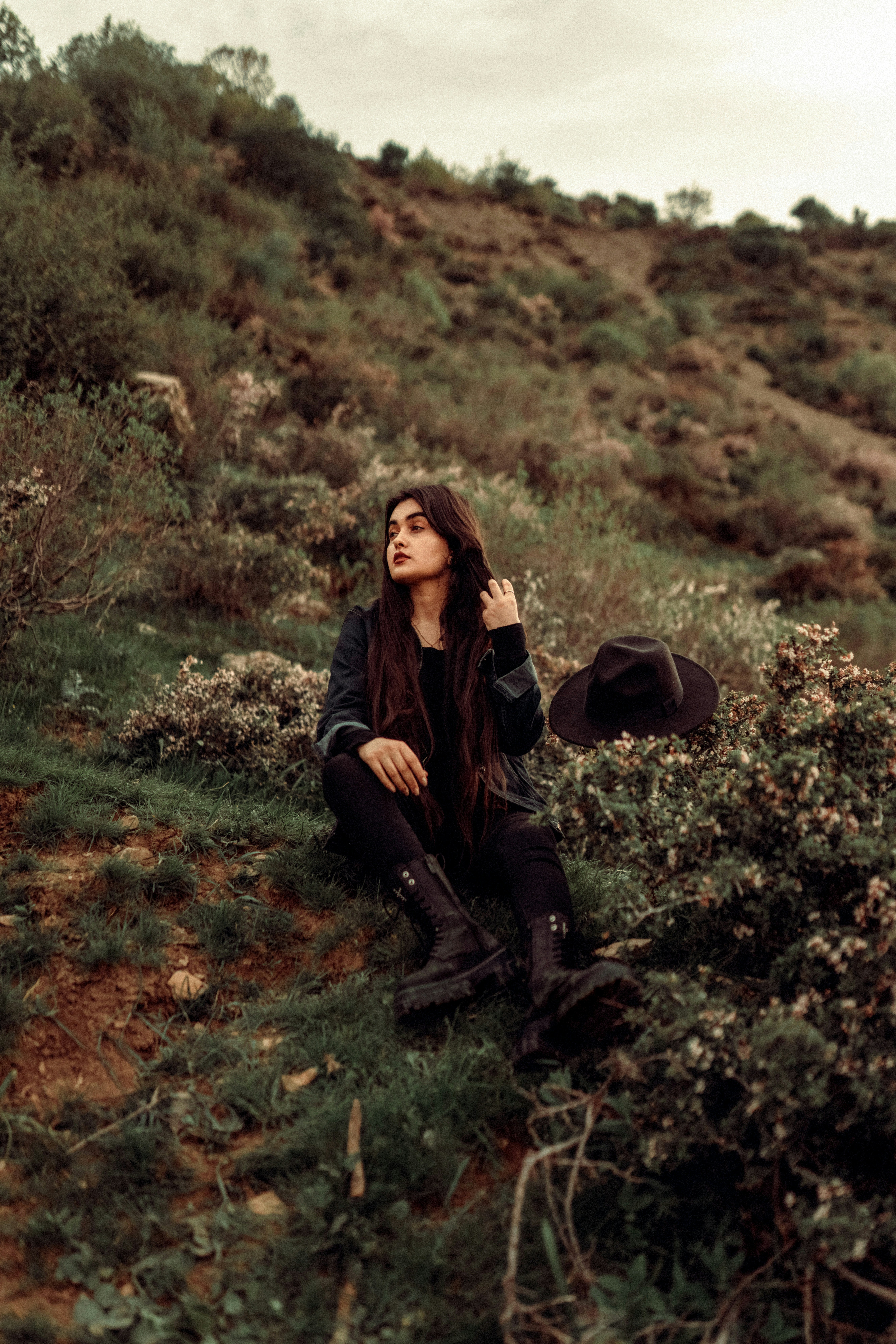 Solitary Reverie on a Scrubland Hill