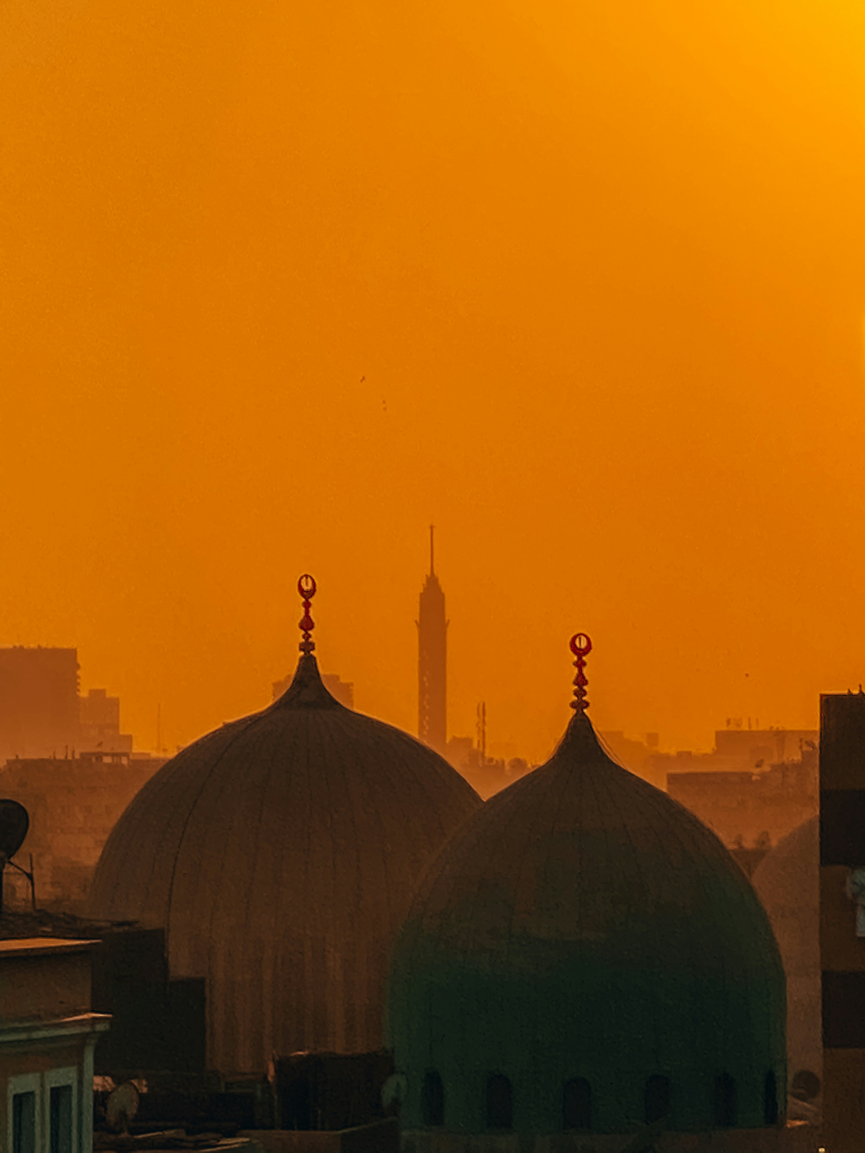 Cairo / Egypt  | a view of a city from a rooftop of a building