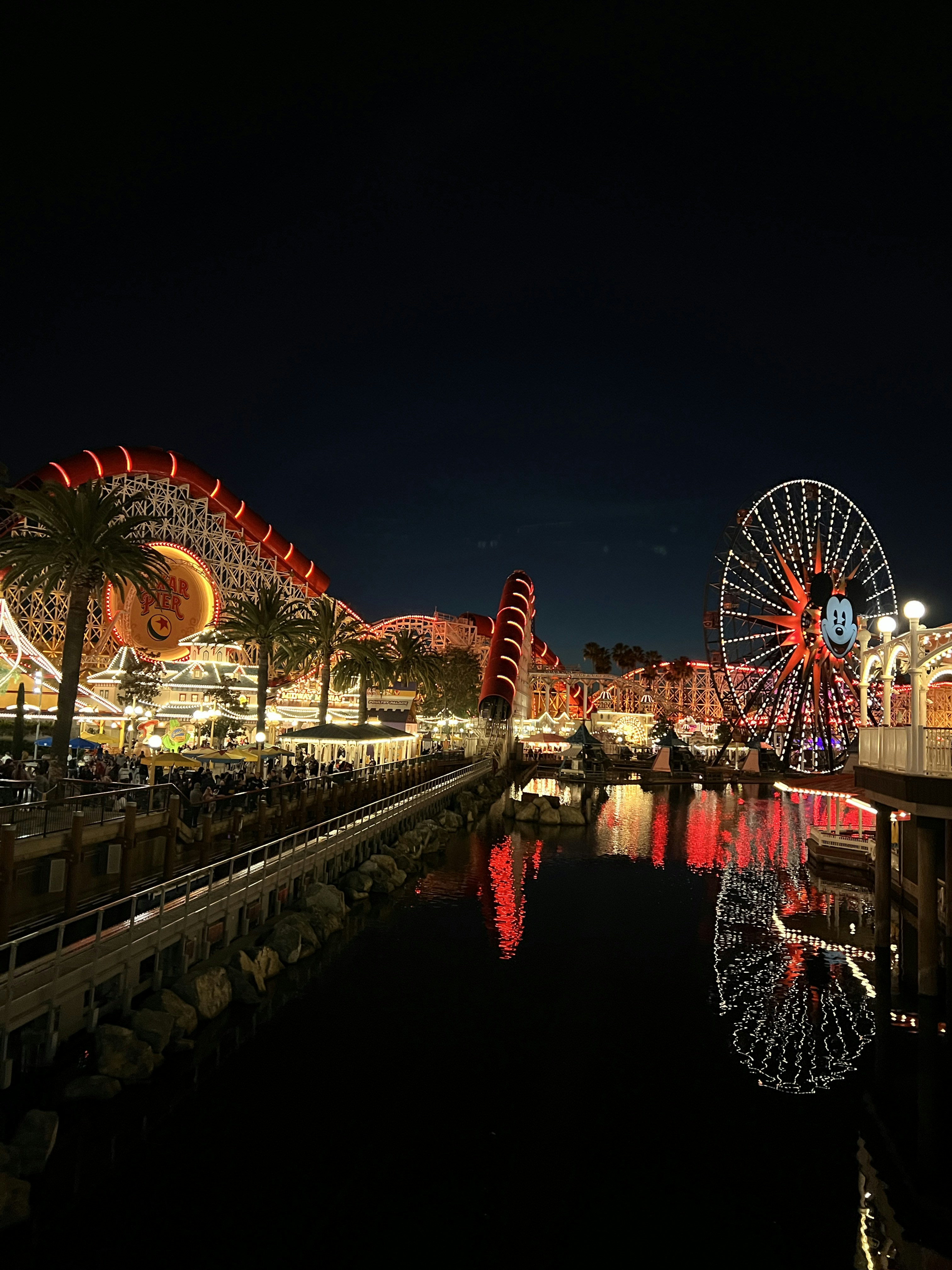 Pixar Pier at Night