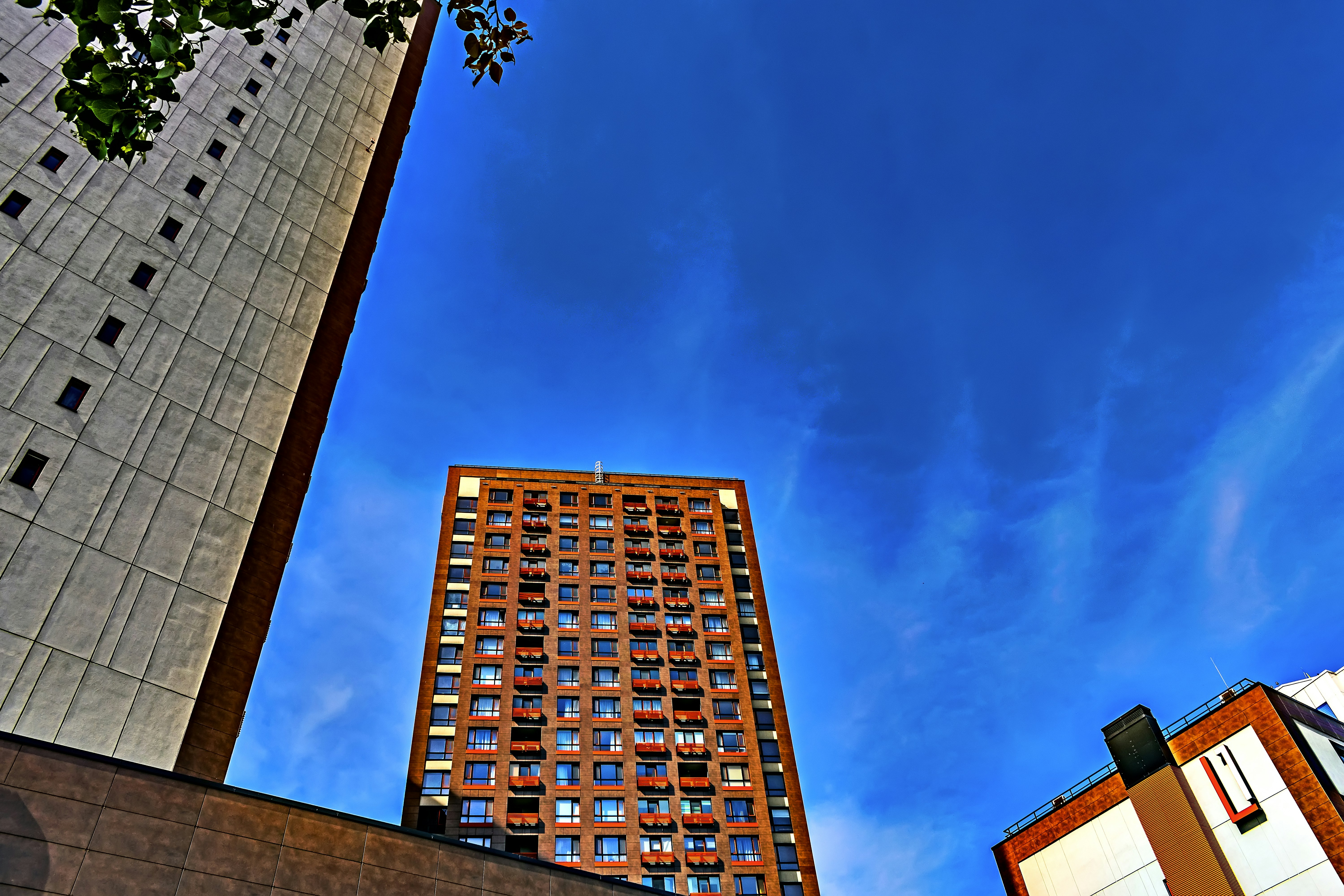 A view of a tall building from the ground photo – Free Building Image ...