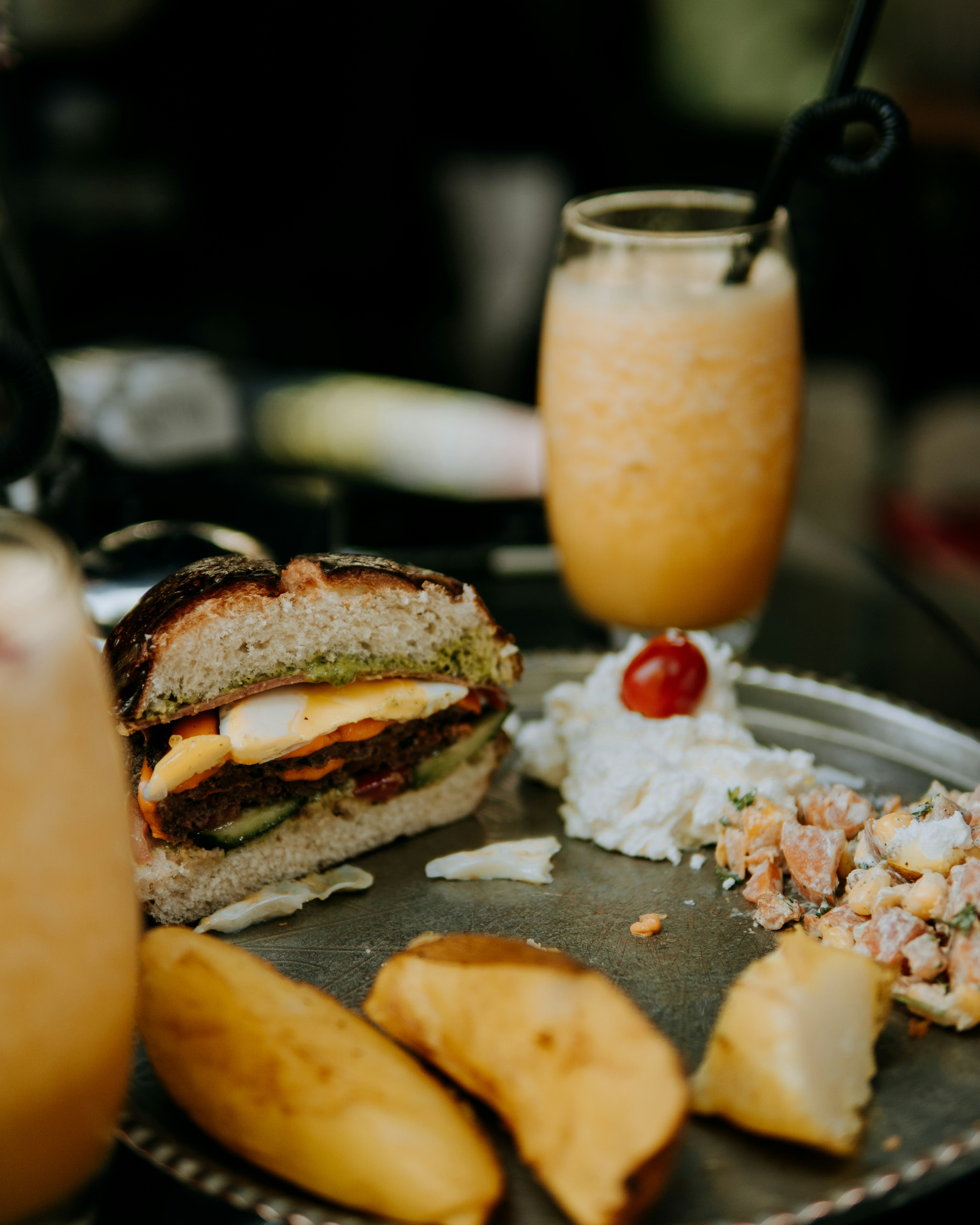 Left-leaning Burger on a Stainless Stage