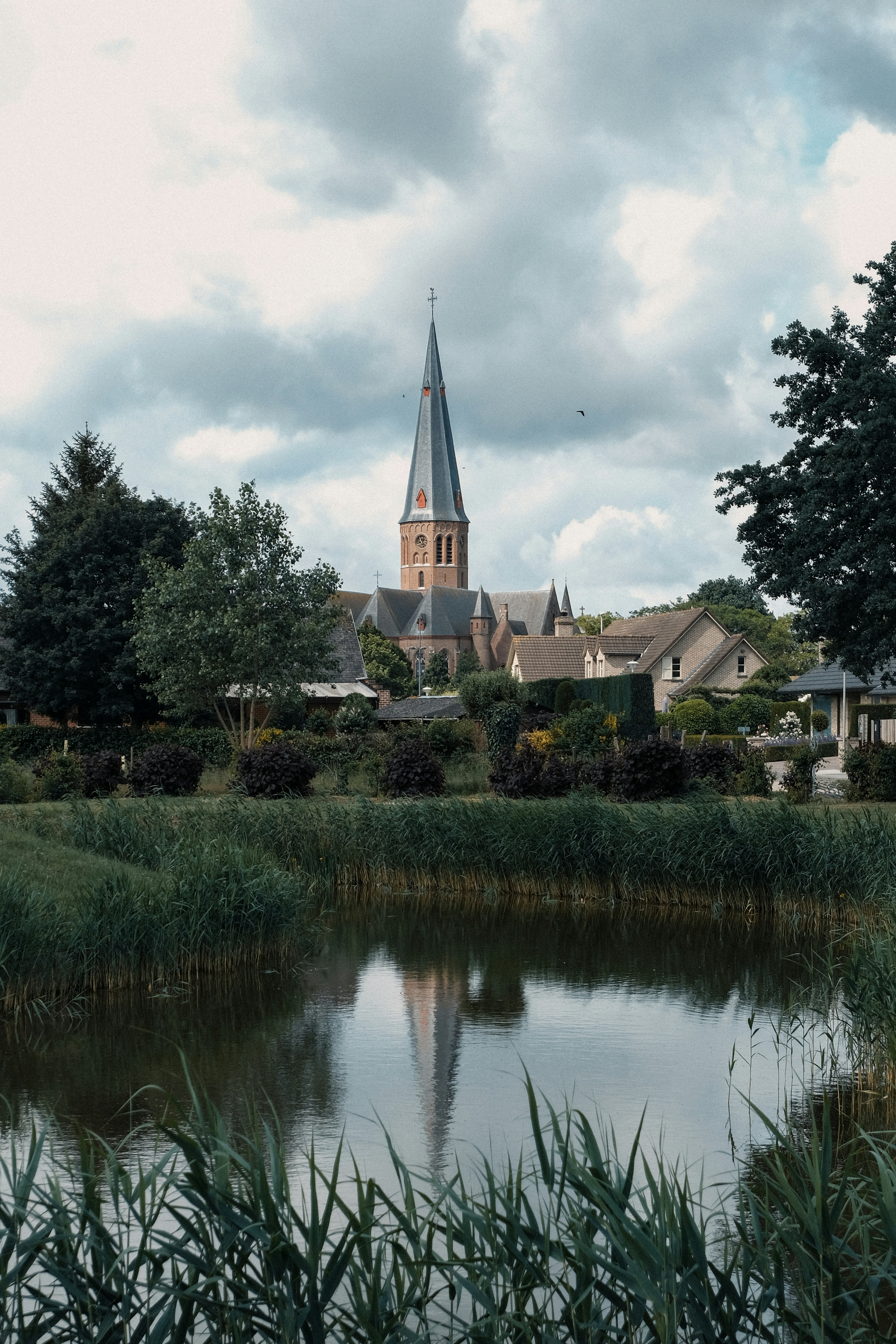Skyward Spire over Riverside Village