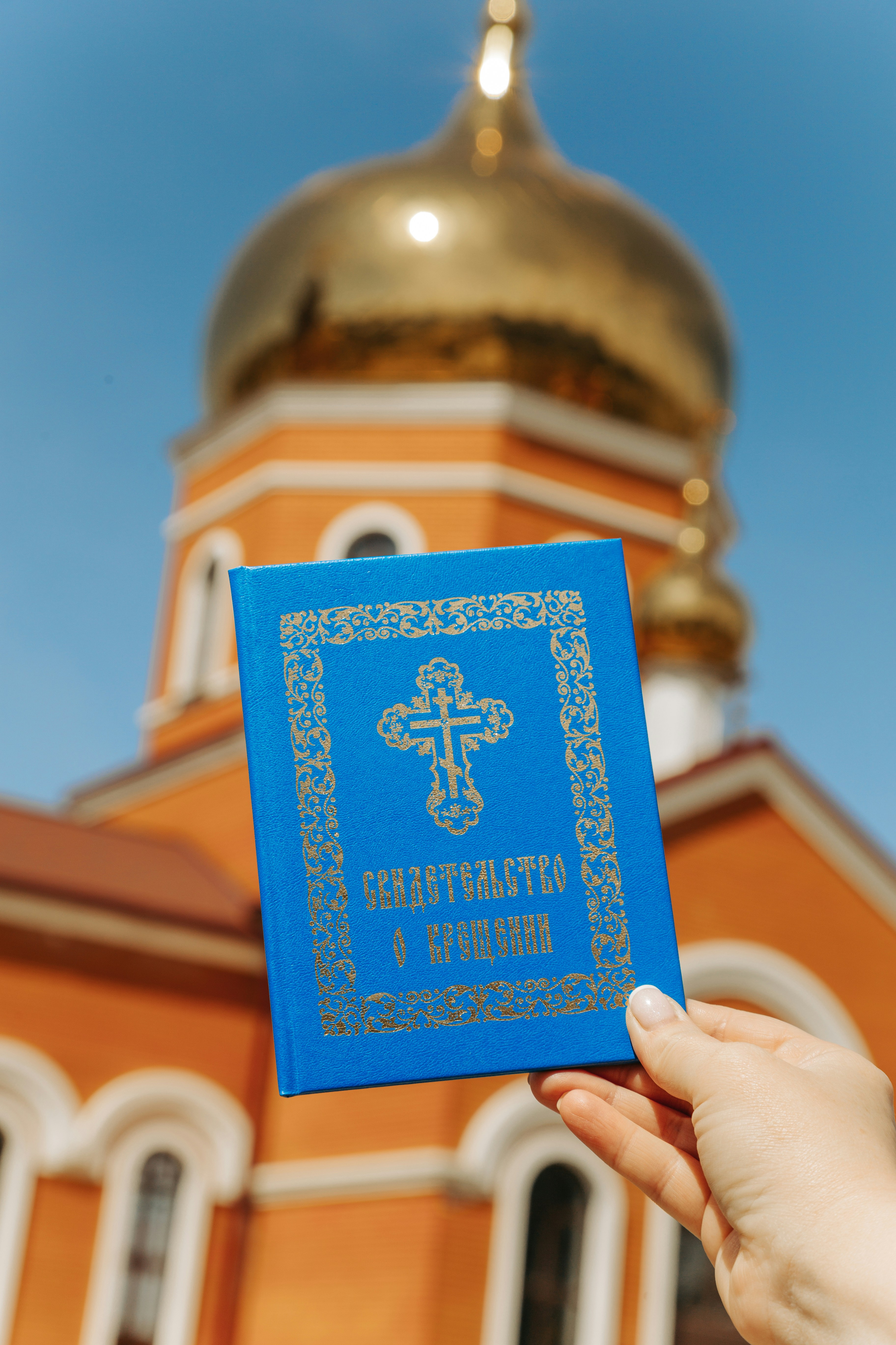 Blue Testament Before a Golden Dome