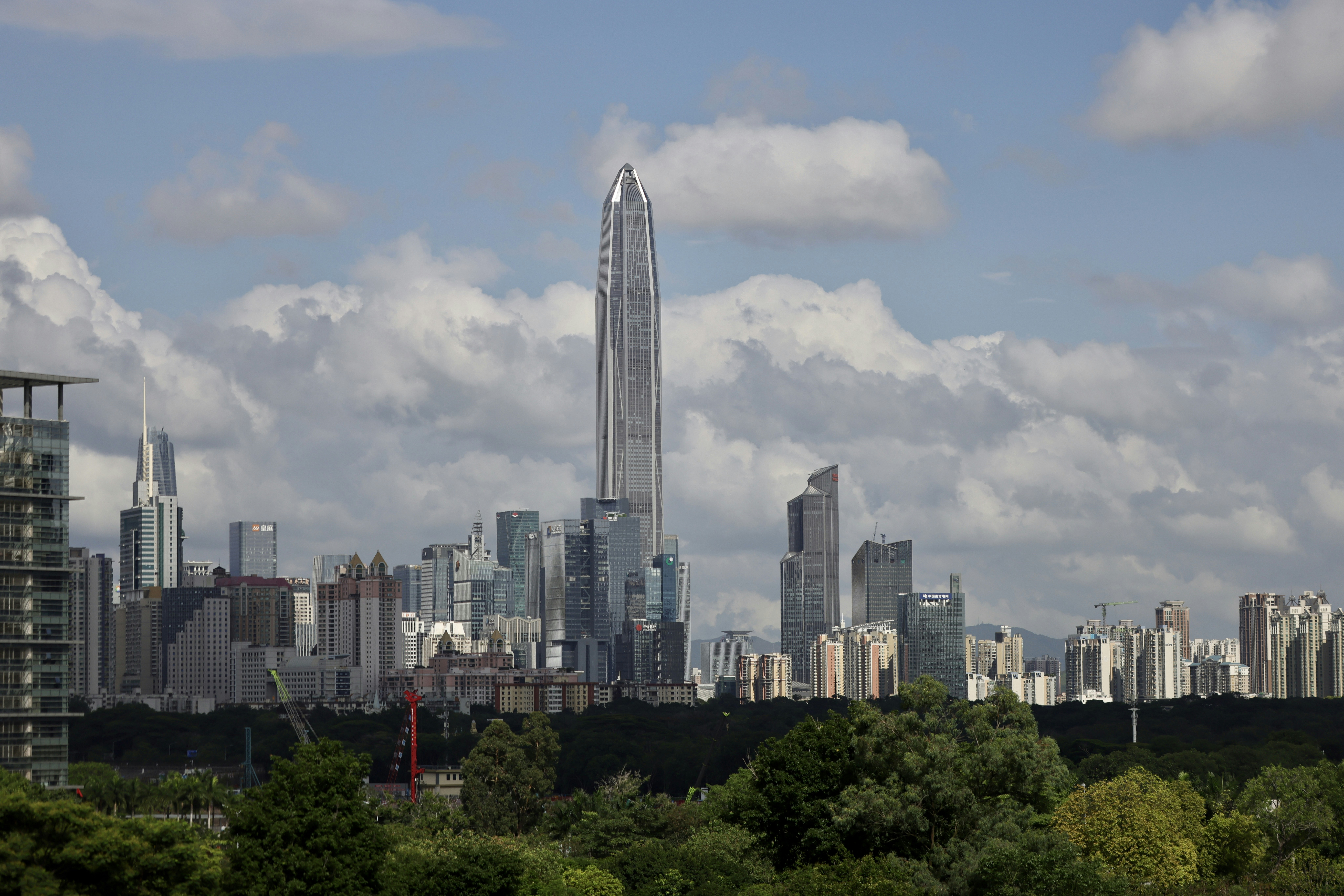 The Glass Spire at the Heart of a Modern City Skyline