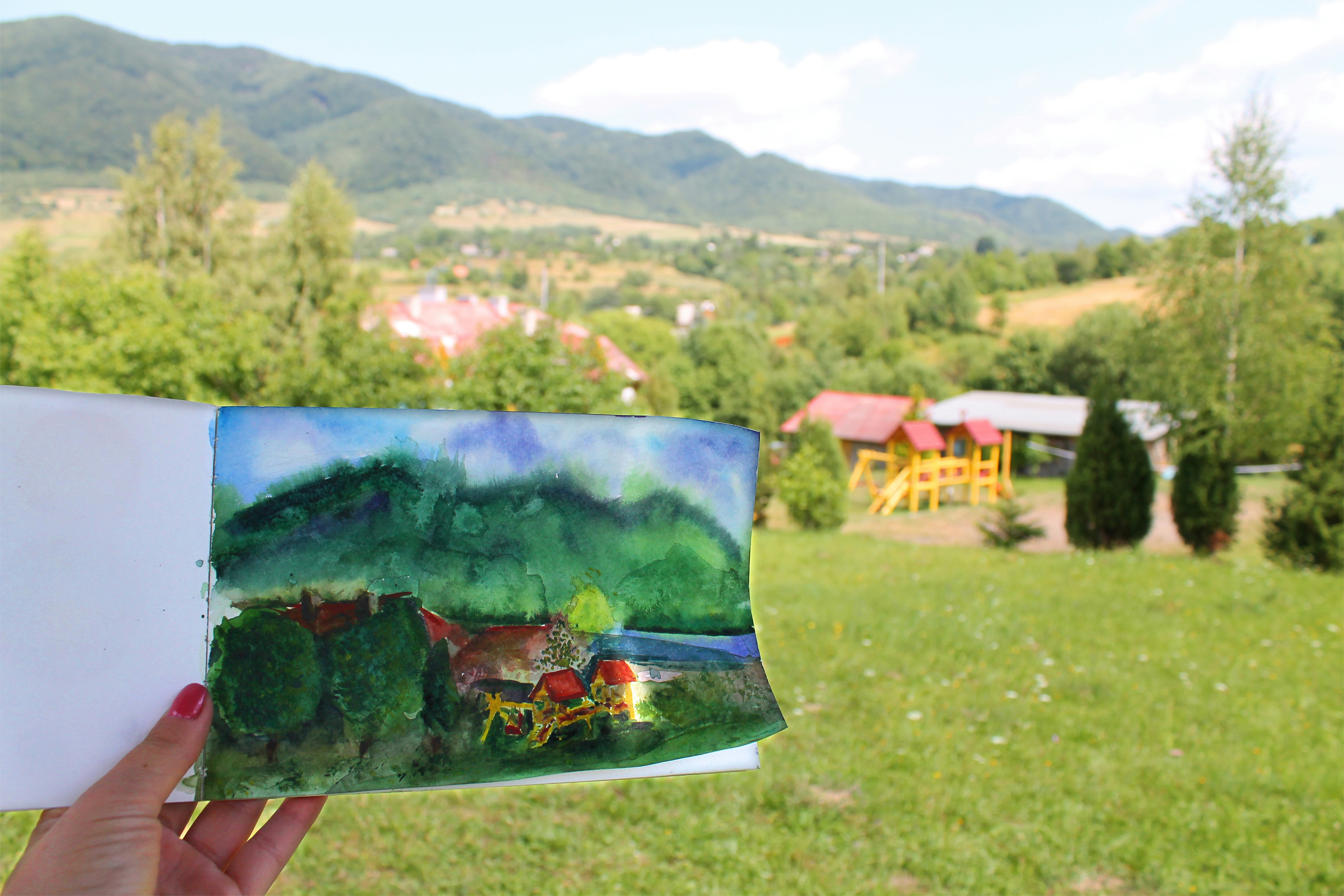 Sketching the Landscape: Painted Hilltop in Open Fields