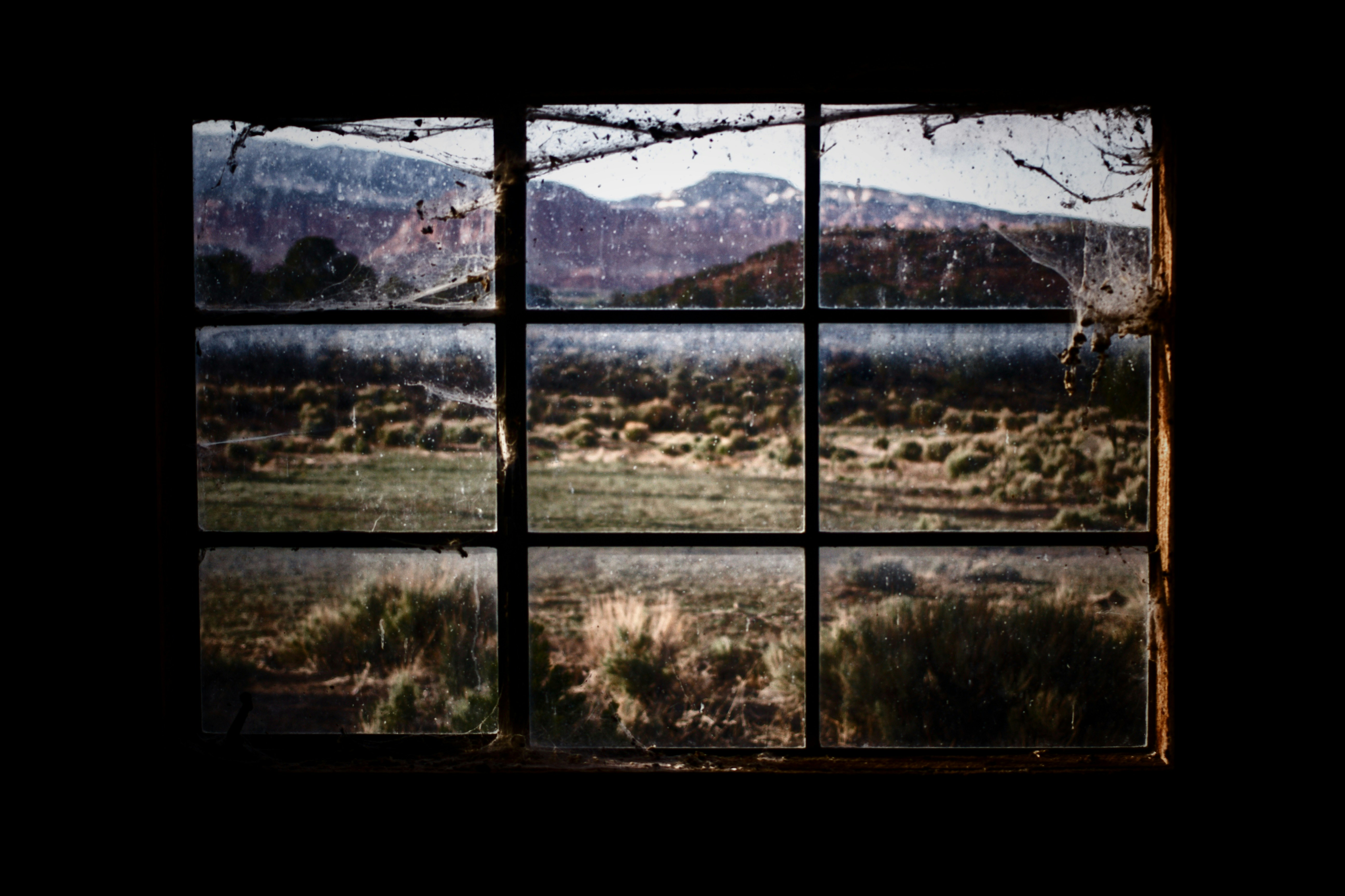 A window with a view of a mountain range photo – Free Landscape Image ...