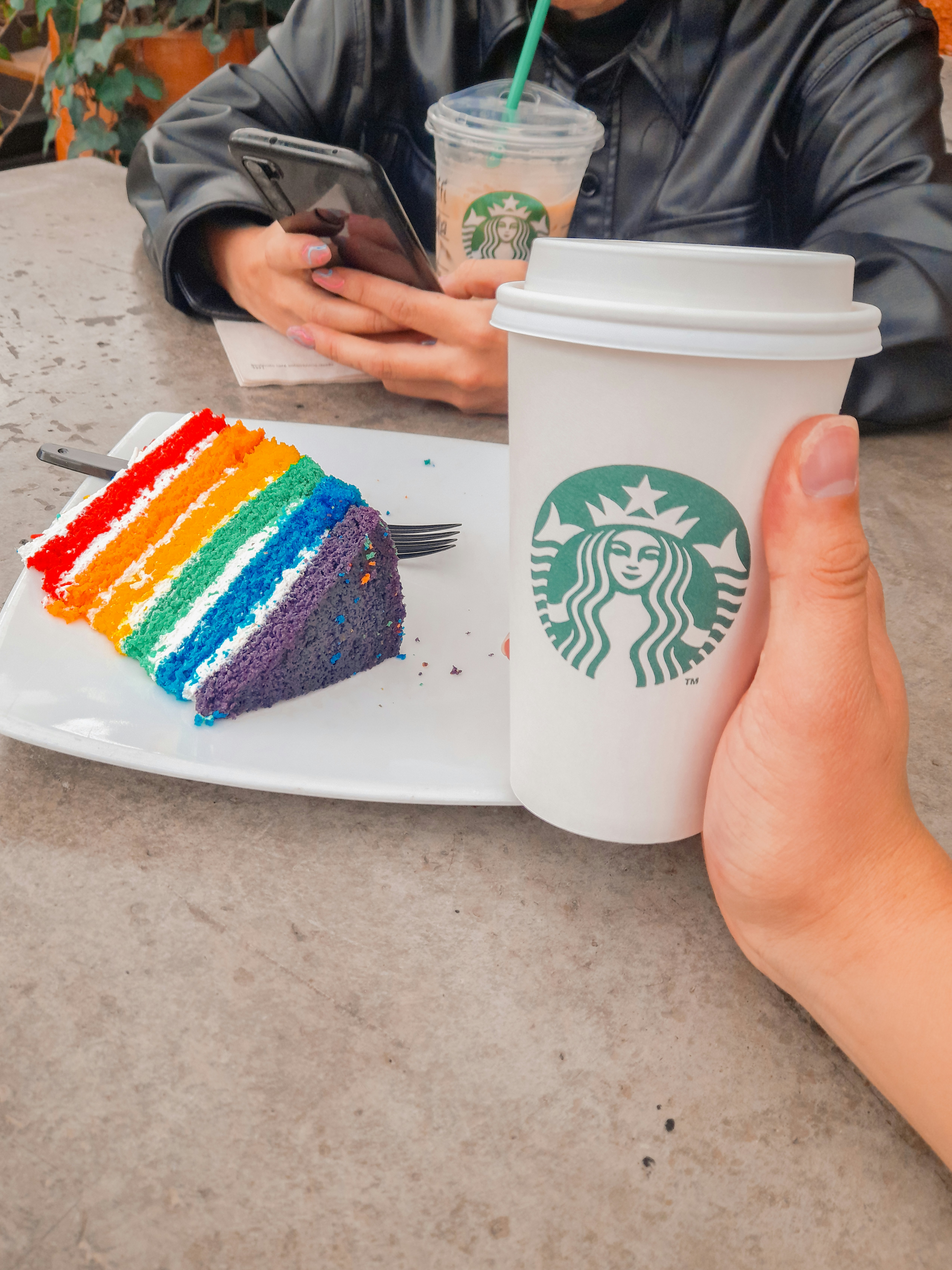 Rainbow Slice and Starbucks Moment: A Handful of Color