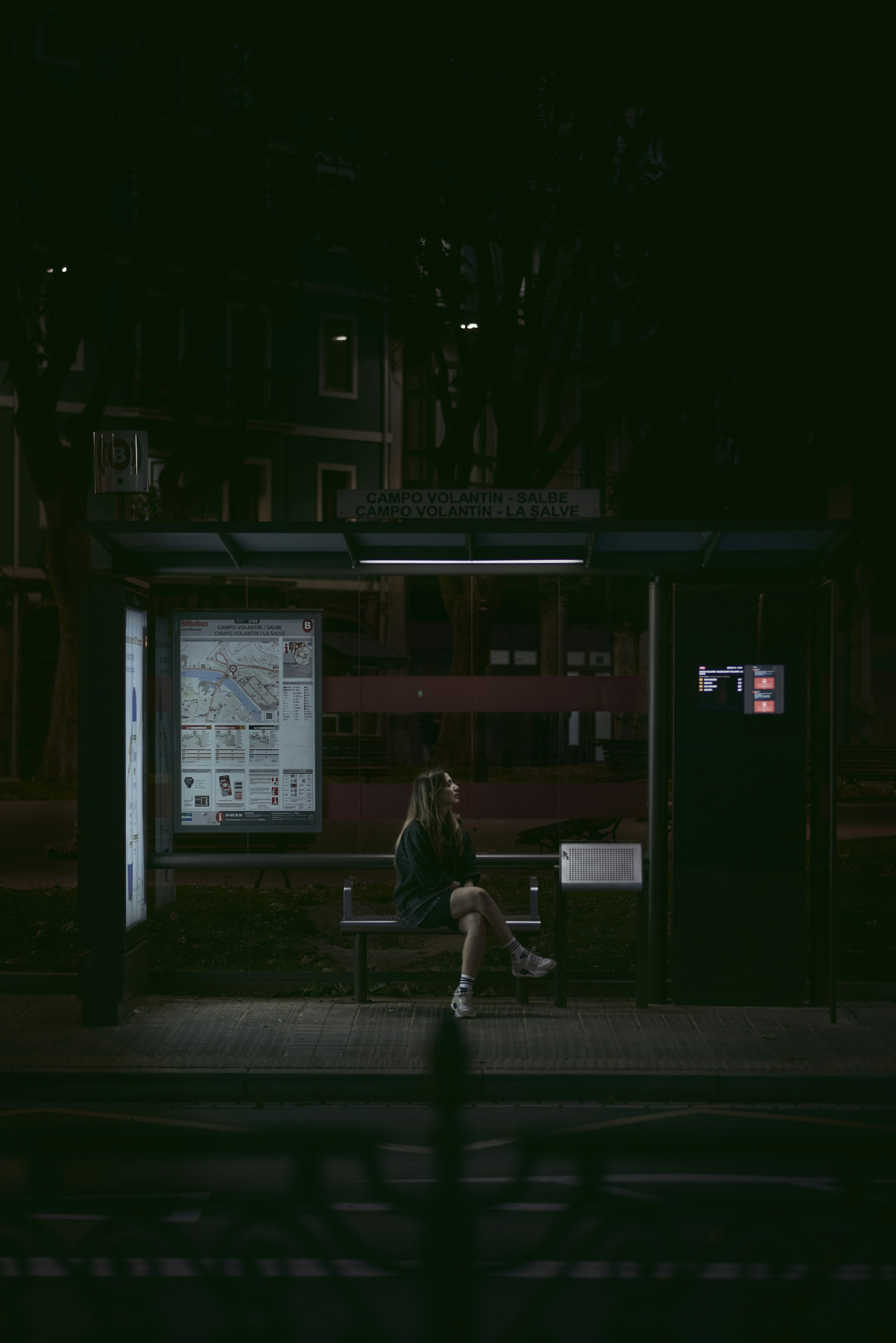 Bus Stop at night