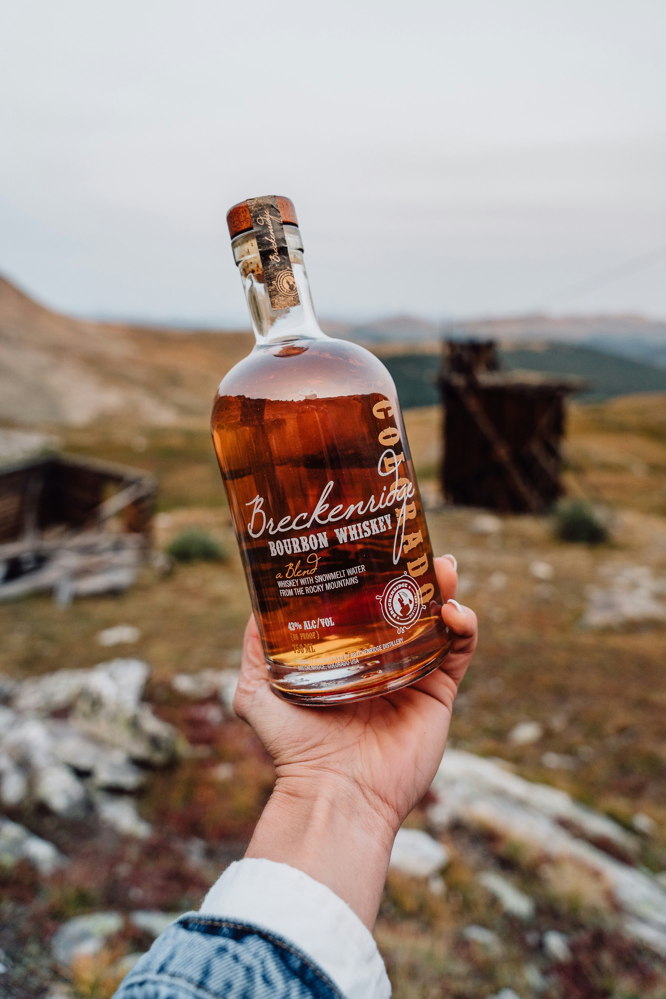 Rugged Ridge Reverie: Breckenridge Bottle in a Highland Landscape