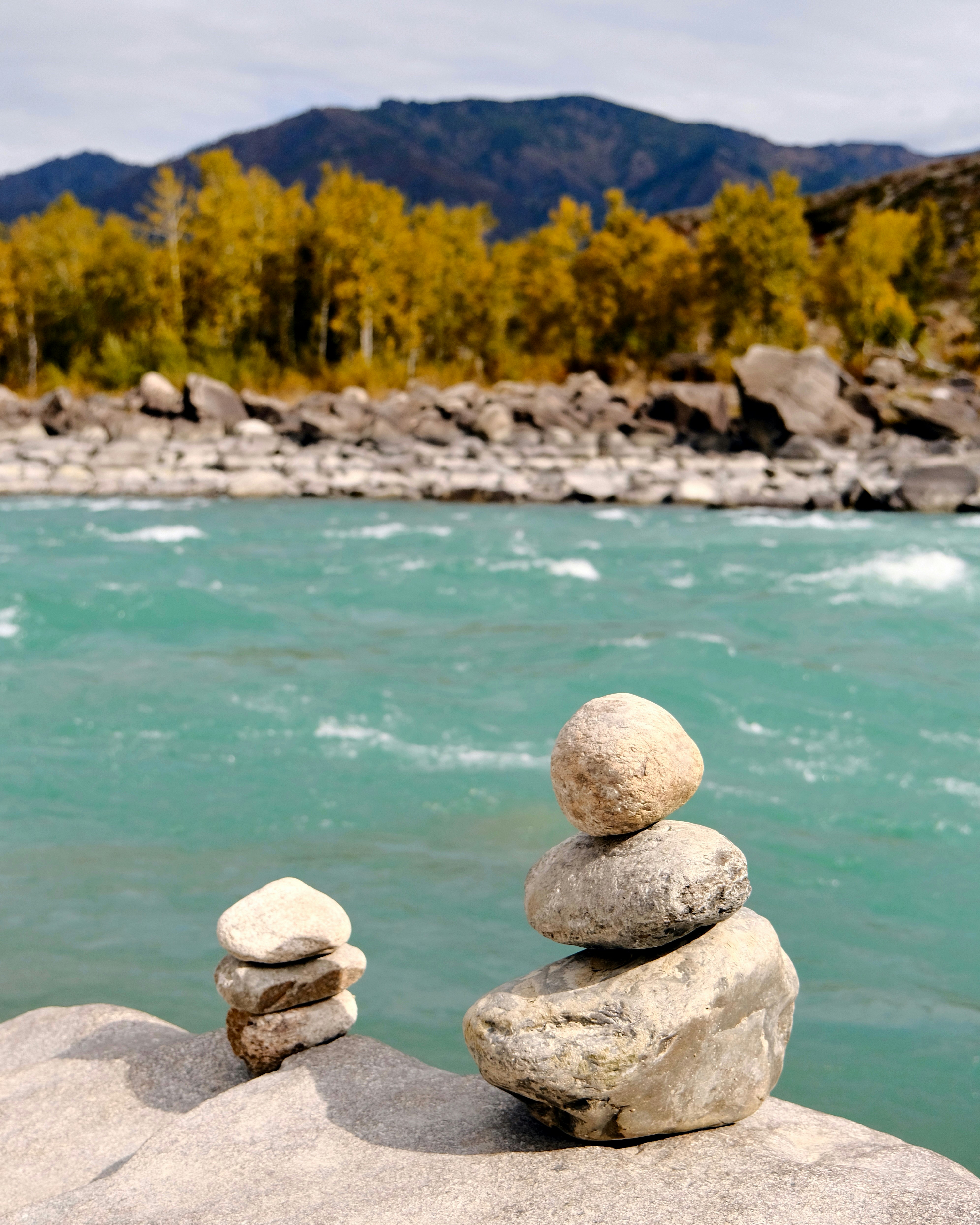 Balance of Stones and Turquoise Rapids