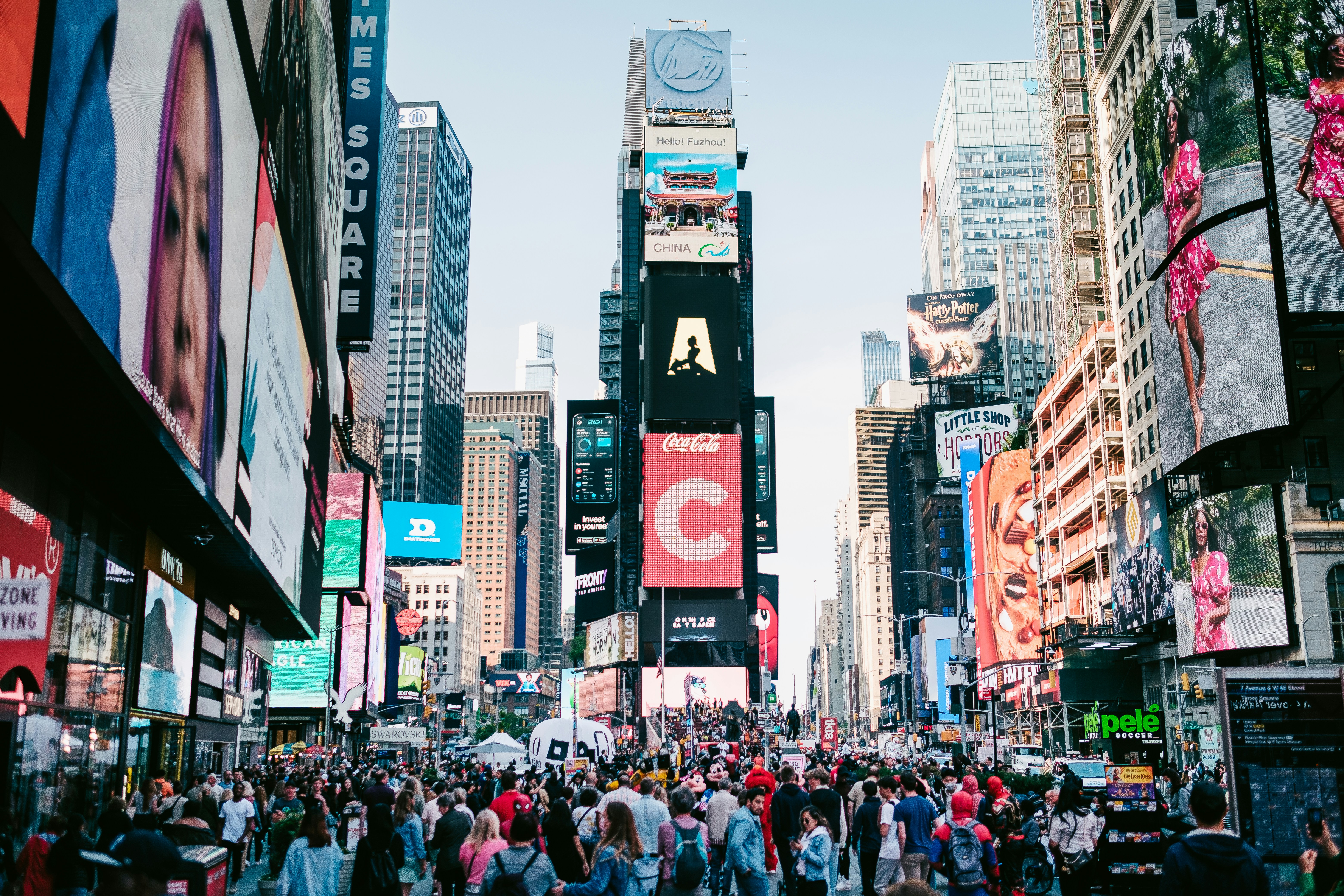Crowded New York City Street