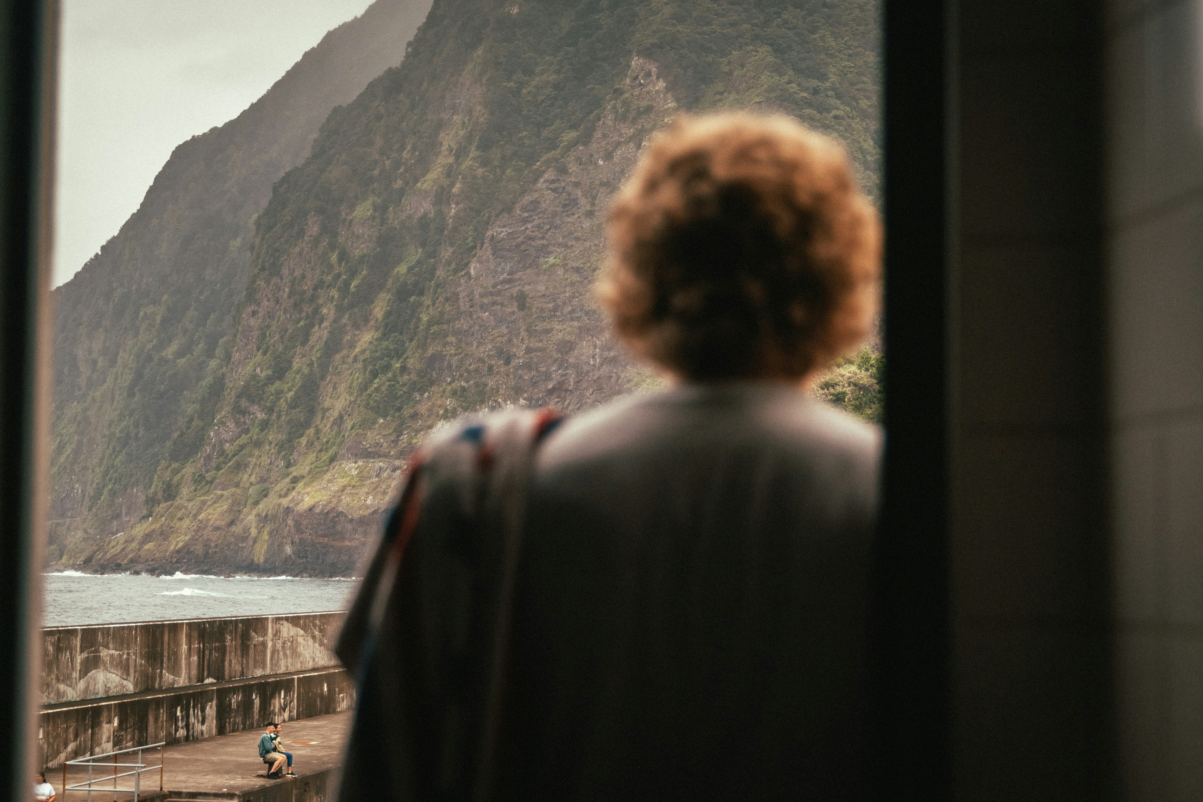 A man overlooks a small pier in Madeira