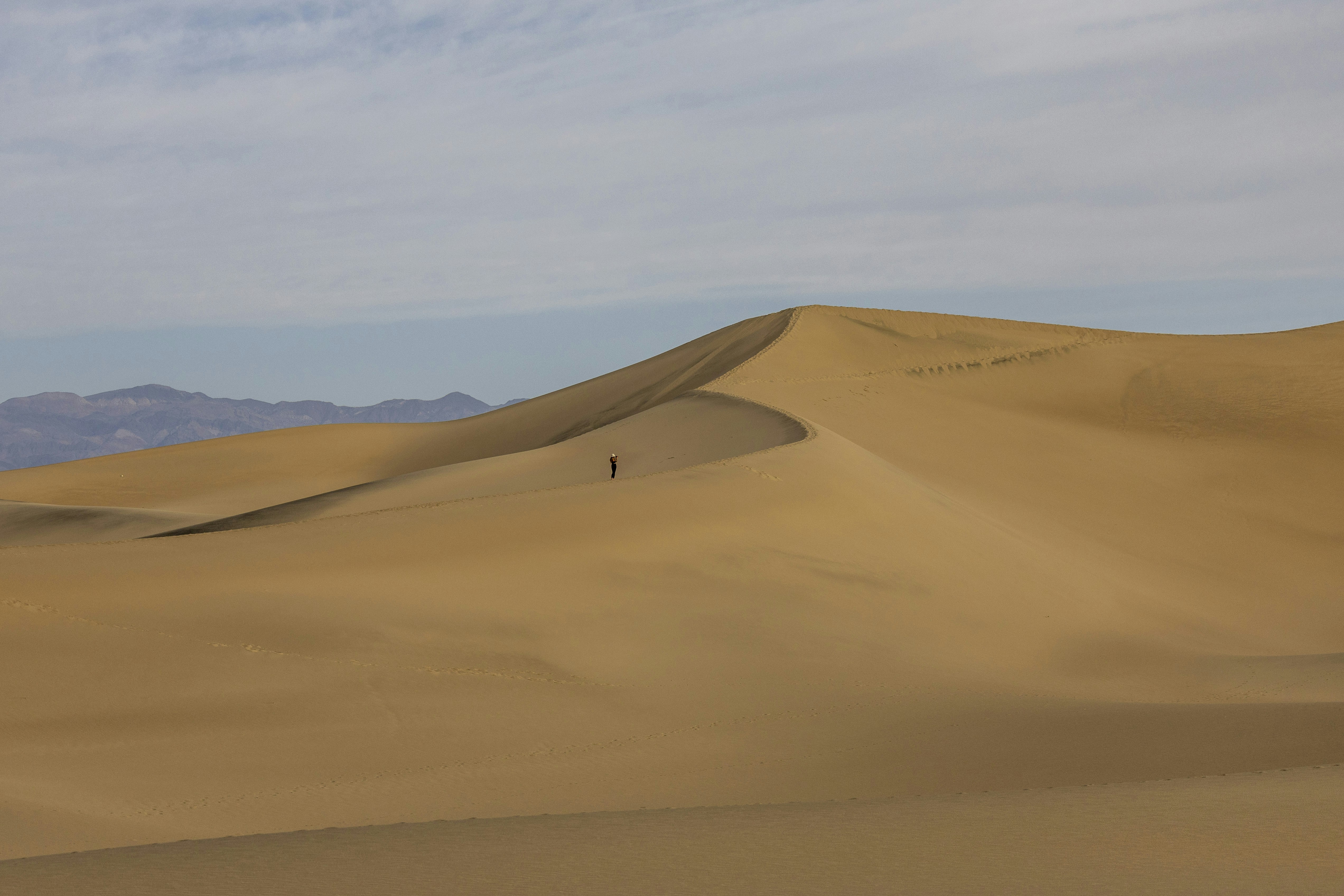 Une personne debout au milieu d’un désert photo – Photo Gris Gratuite ...