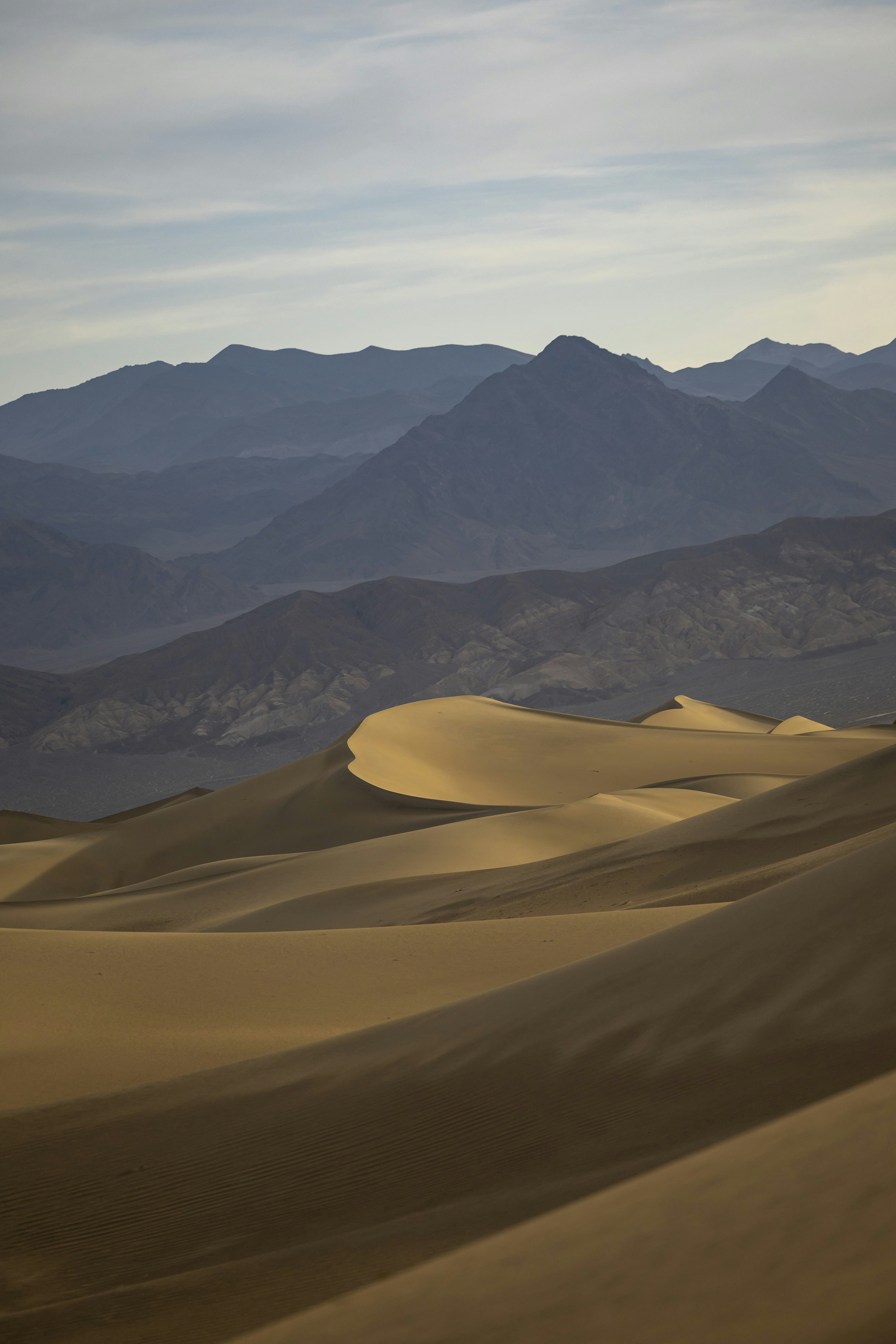Un paysage désertique avec des montagnes en arrière-plan photo – Photo ...