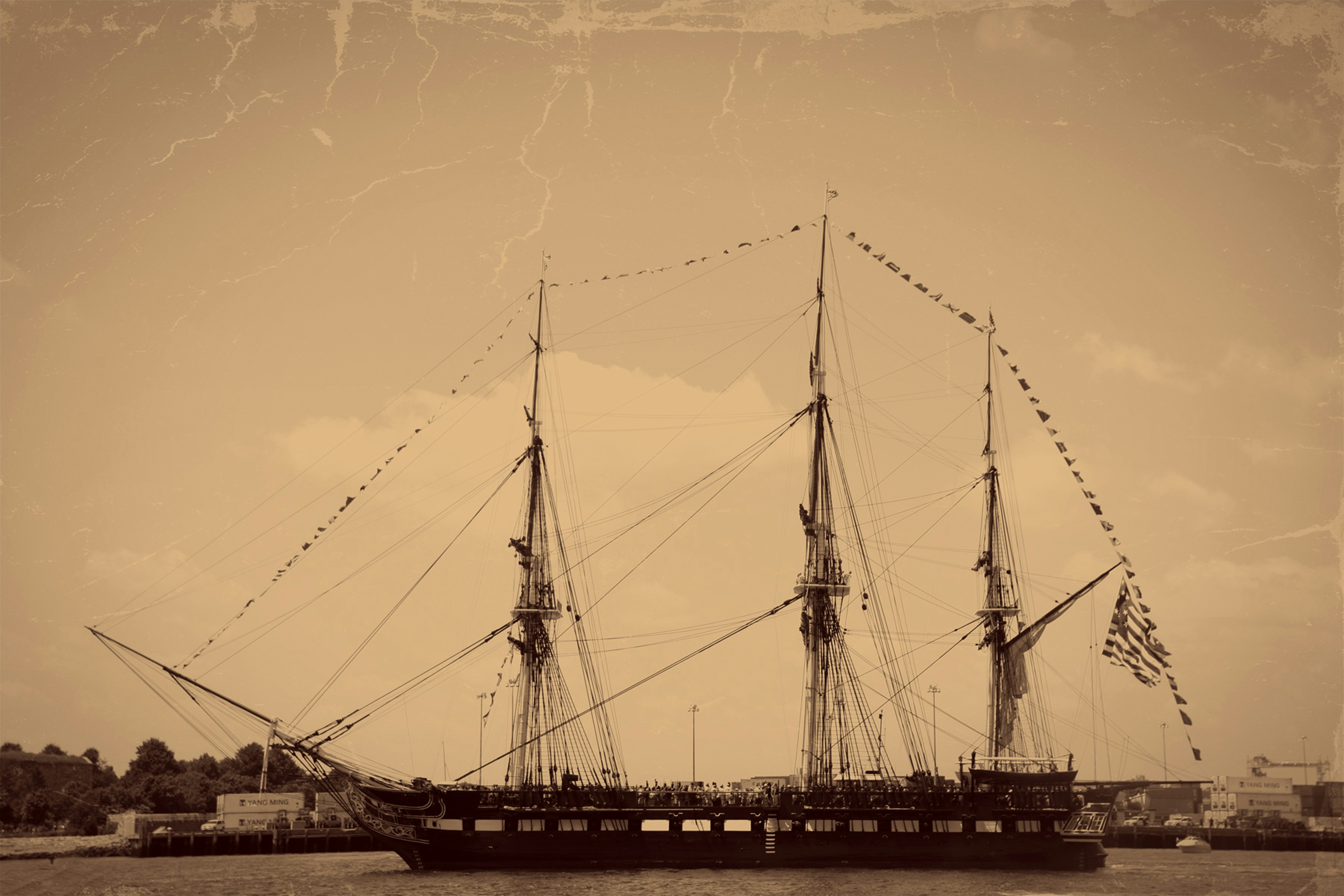An old photo of a ship in the water photo – Free Boston Image on Unsplash