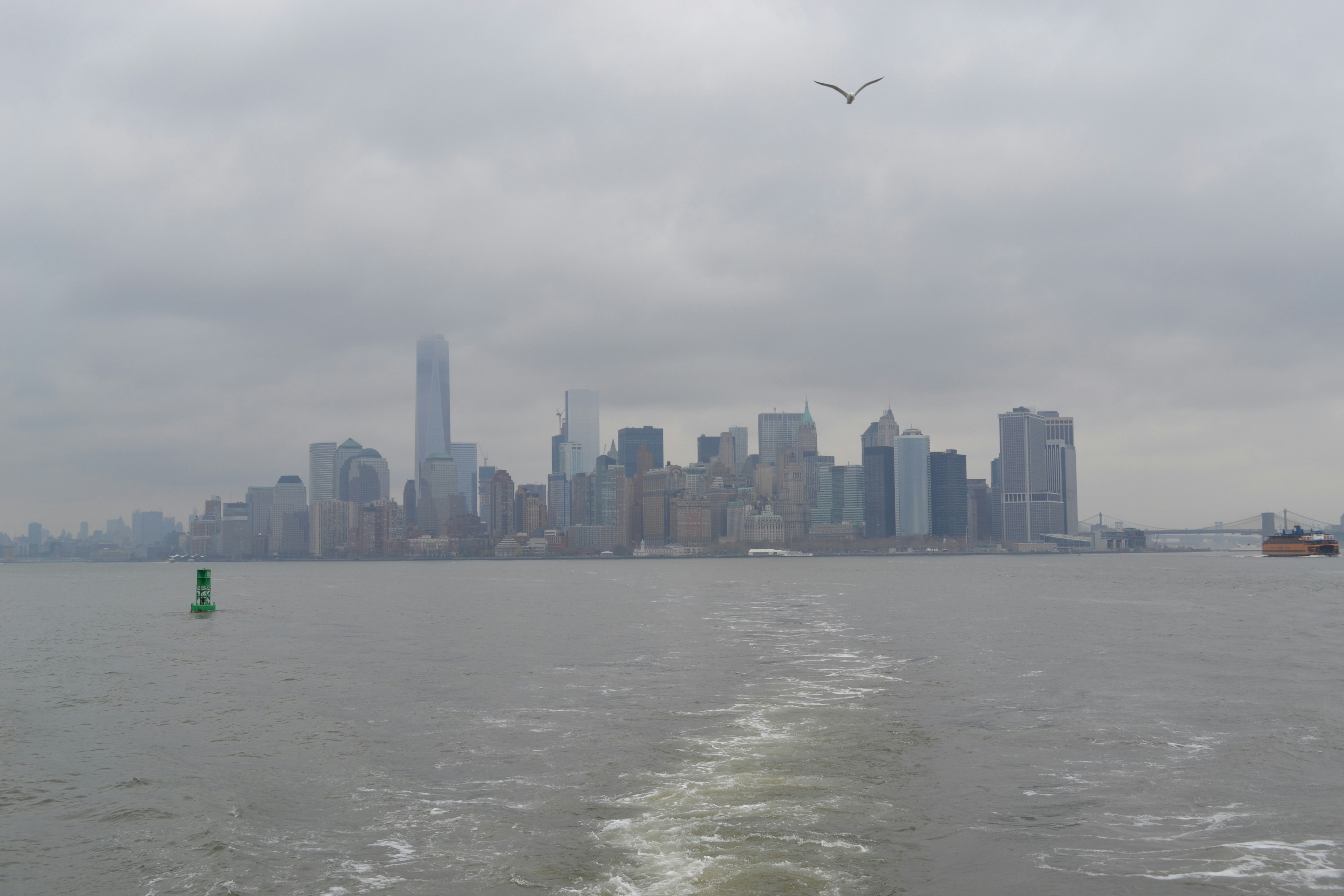 Distant Skyline from a Churned Wake