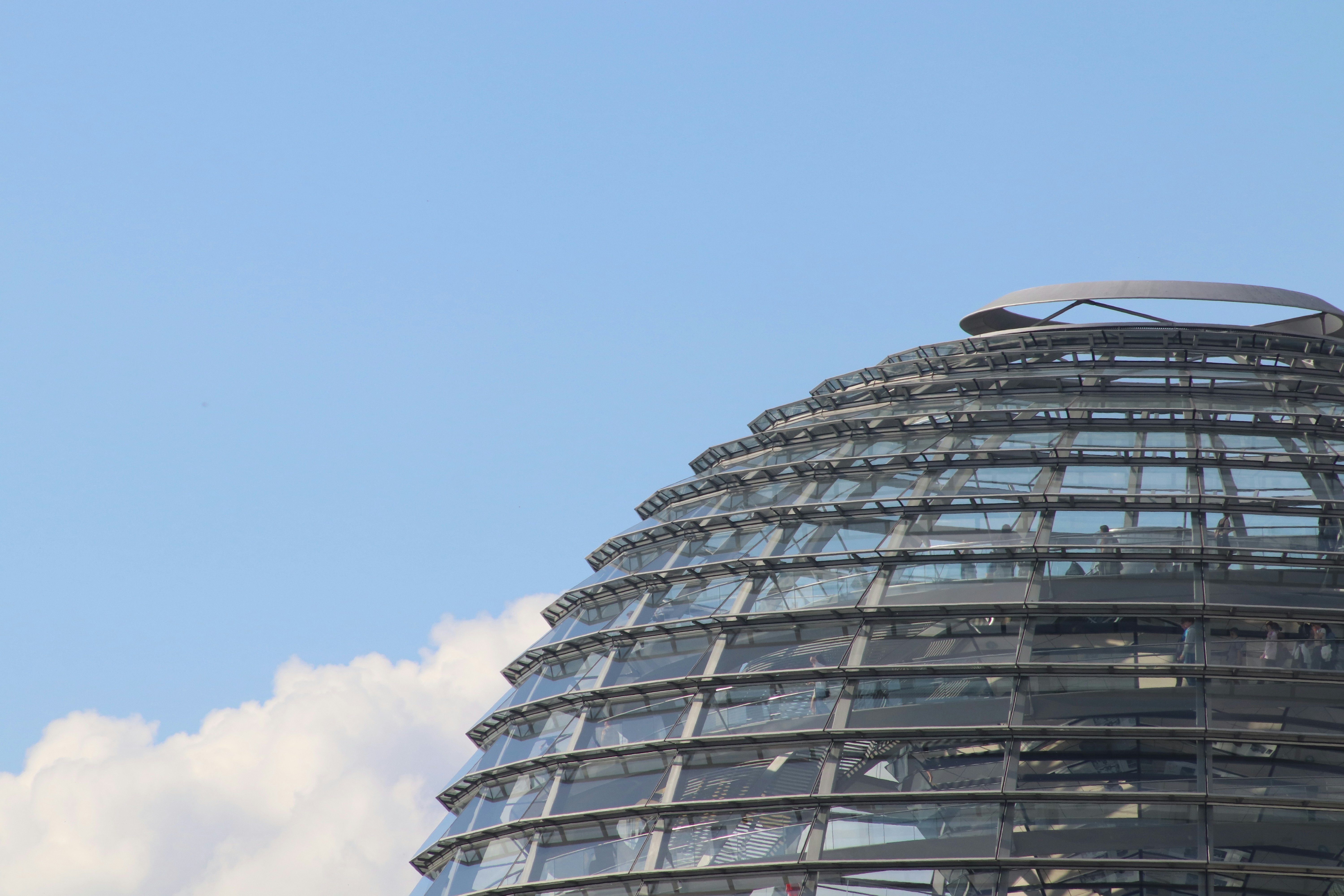 Faceted Glass Dome Reaching for the Sky