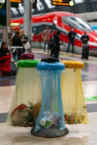 Color-Coded Foreground at a Station: Bins vs. Blurred Red Express