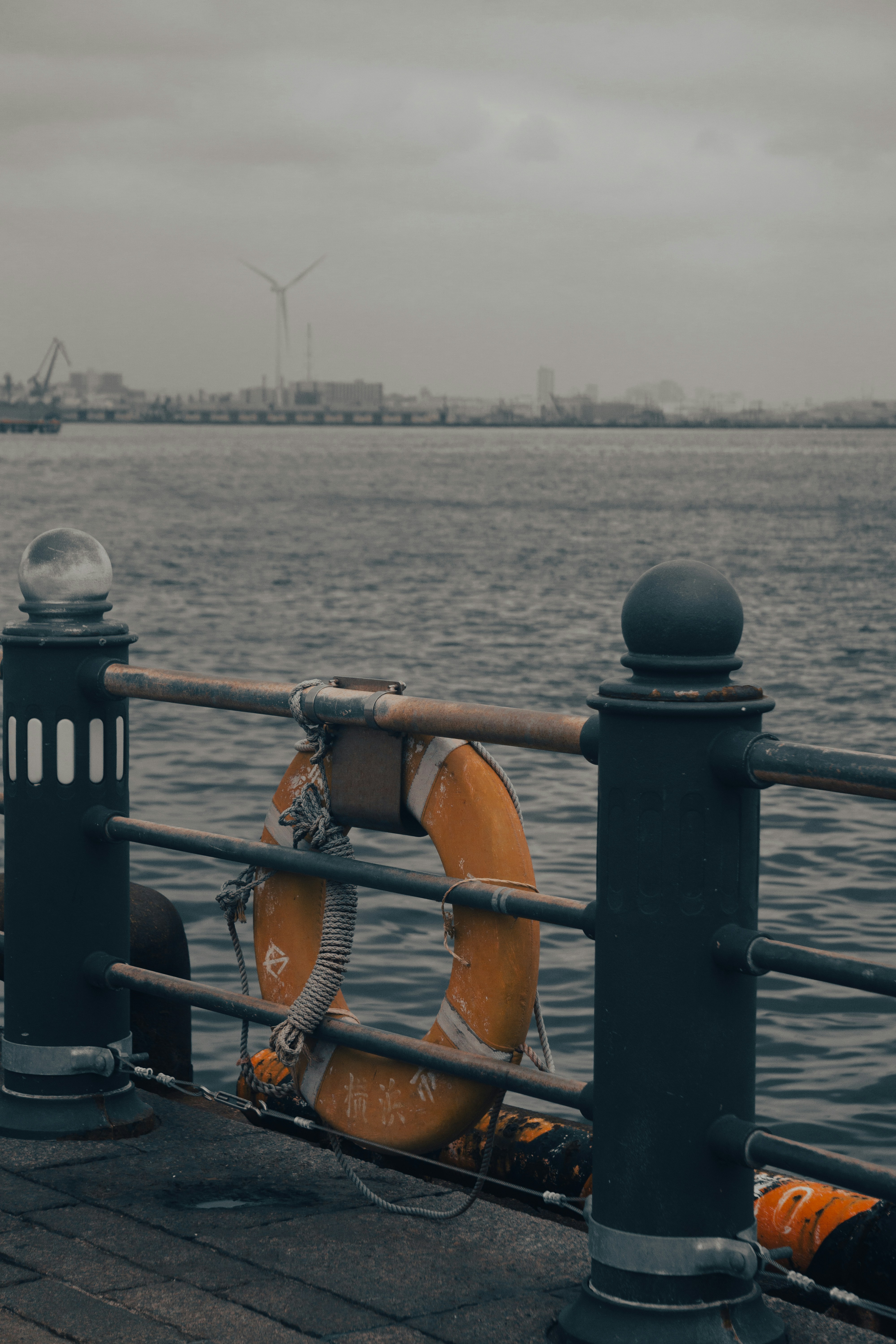 Quiet Harbor: A Rusted Lifeline by the Pier