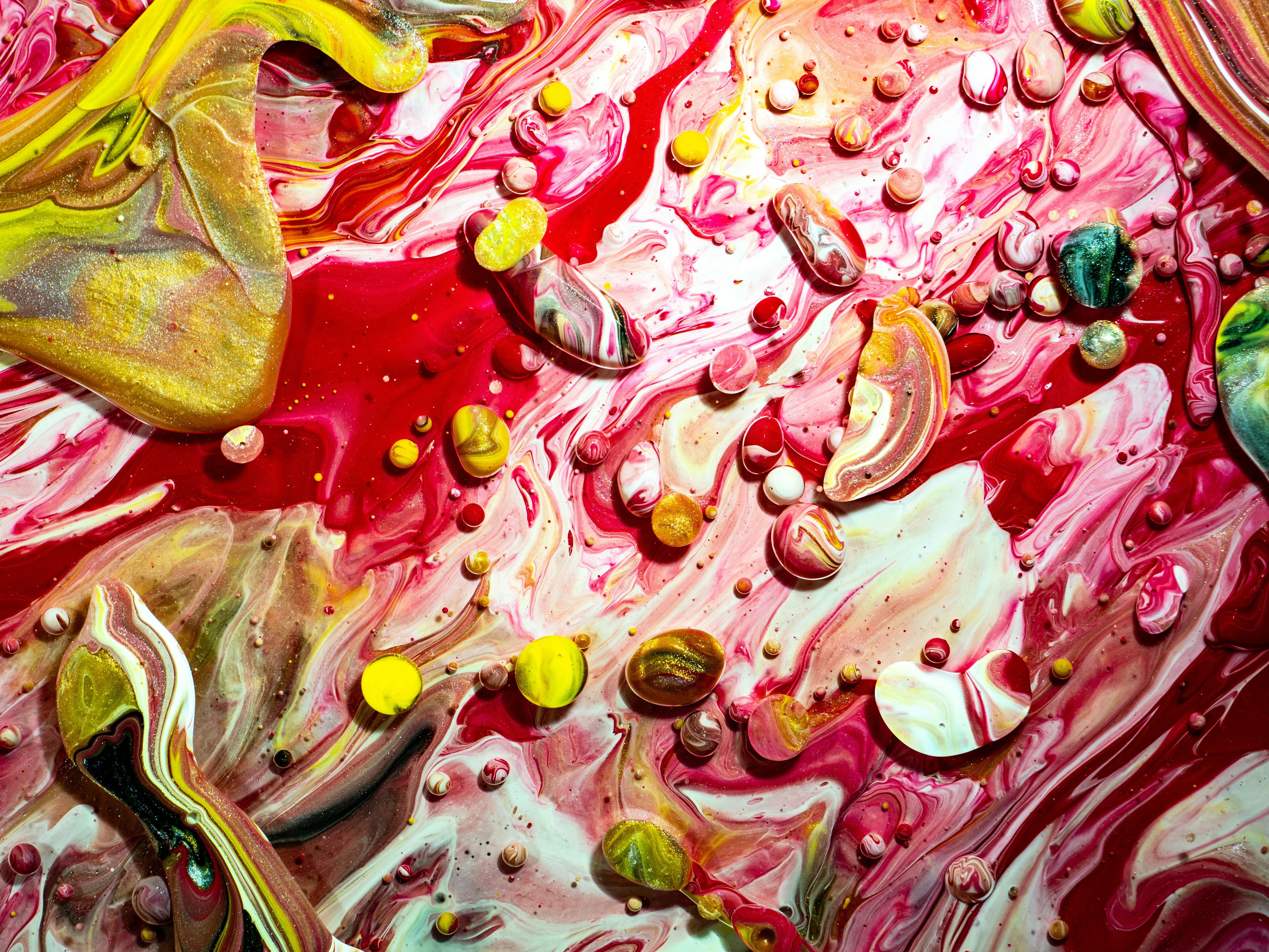 A close up of a painting with lots of colors photo – Free Texture Image ...