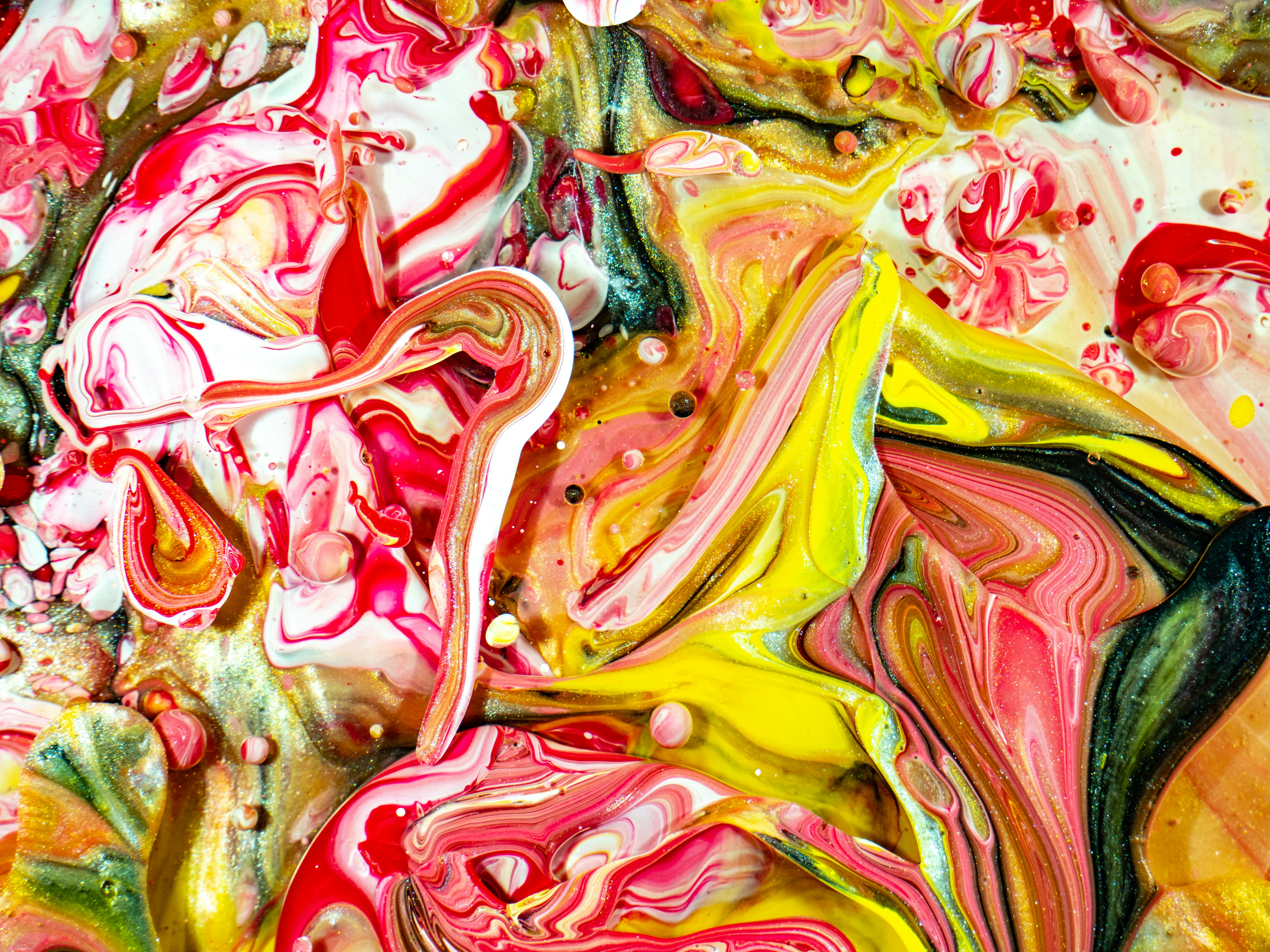 A close up of a painting with lots of colors photo – Free Texture Image ...