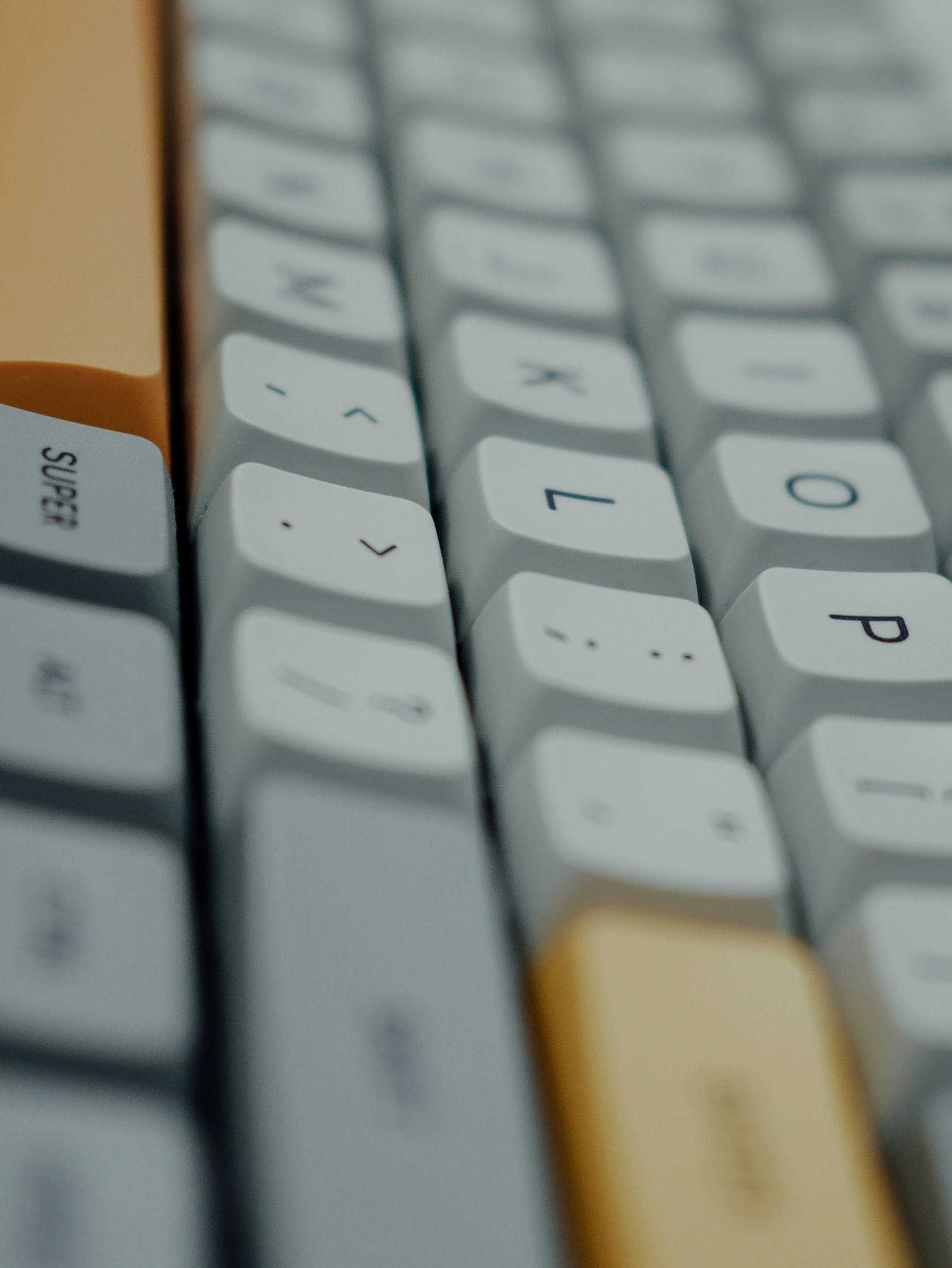 A close up of a keyboard with the keys missing photo – Free Grey Image ...