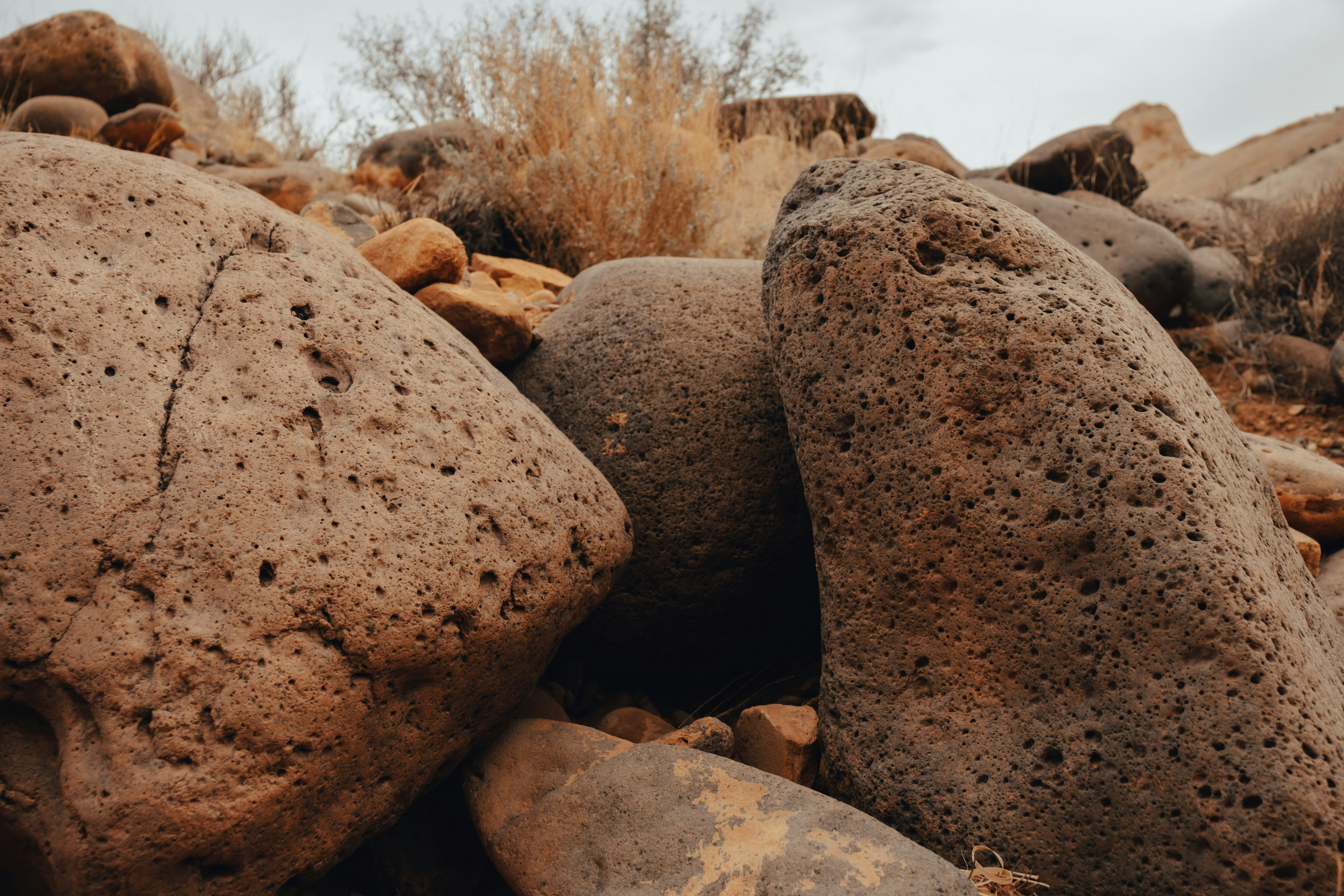 Whispering Boulders: Close-Up of Desert Weathered Giants